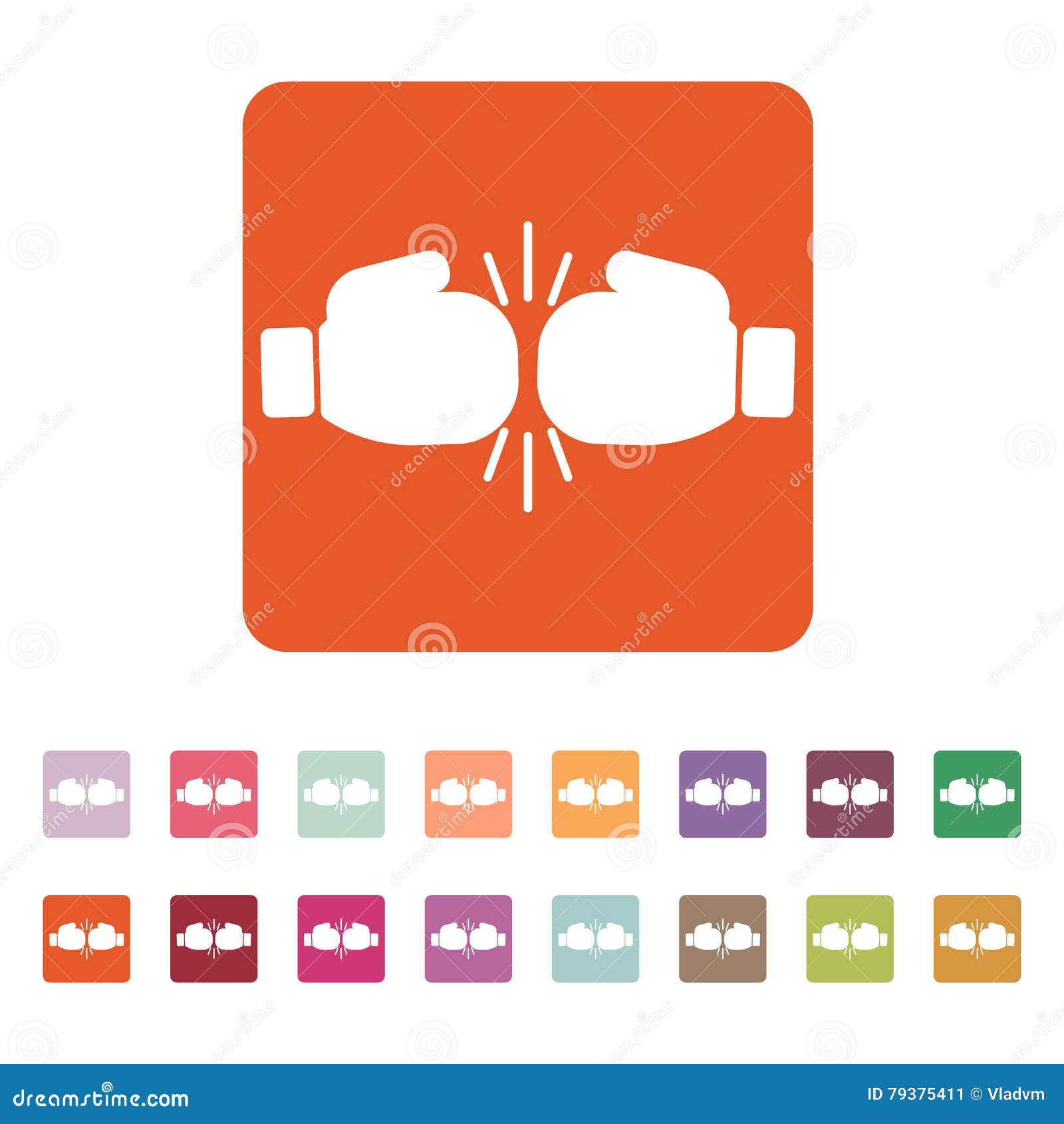 The Boxing Icon. Sport Symbol Stock Vector - Illustration of pictogram ...