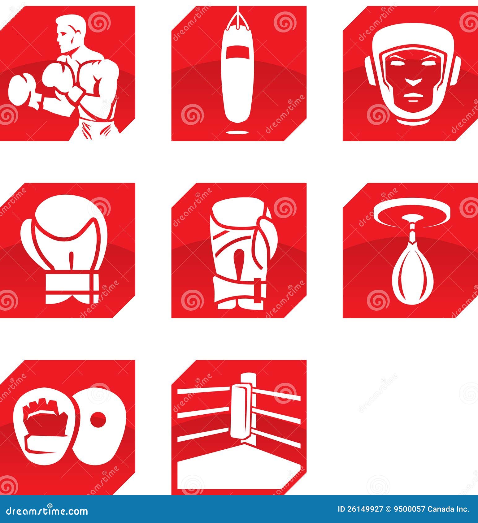 Boxing icons stock illustration. Illustration of boxer - 26149927