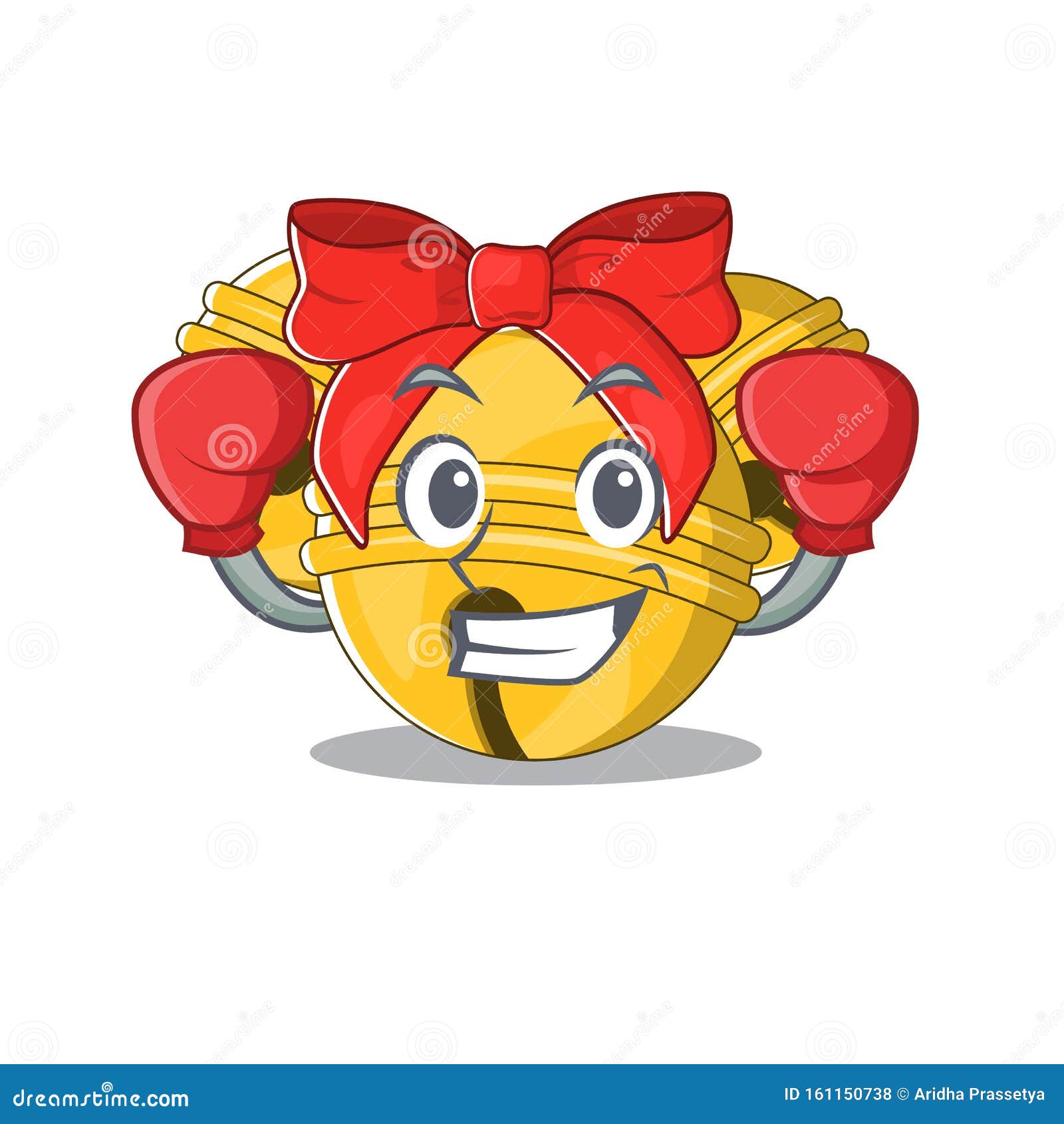 Boxing Jingle Bell on Cartoon Christmas Tree Stock Vector ...