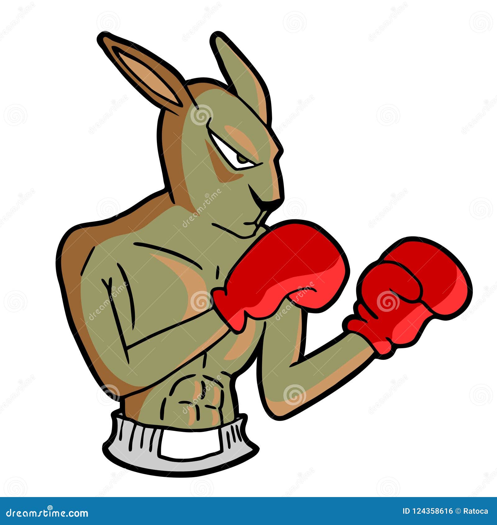 Boxing Kangaroo Illustration Stock Vector - Illustration of wild ...