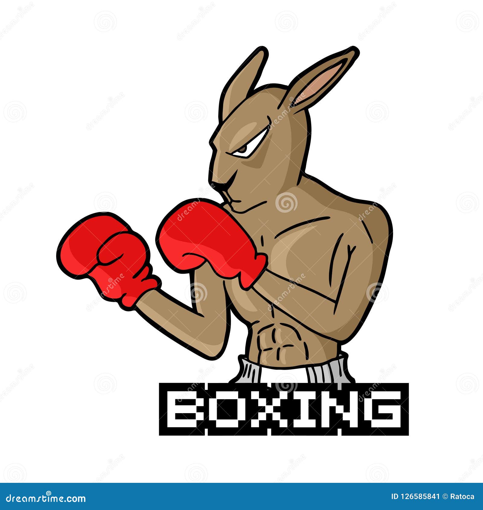 Boxing Kangaroo Illustration Stock Vector - Illustration of marsupial ...