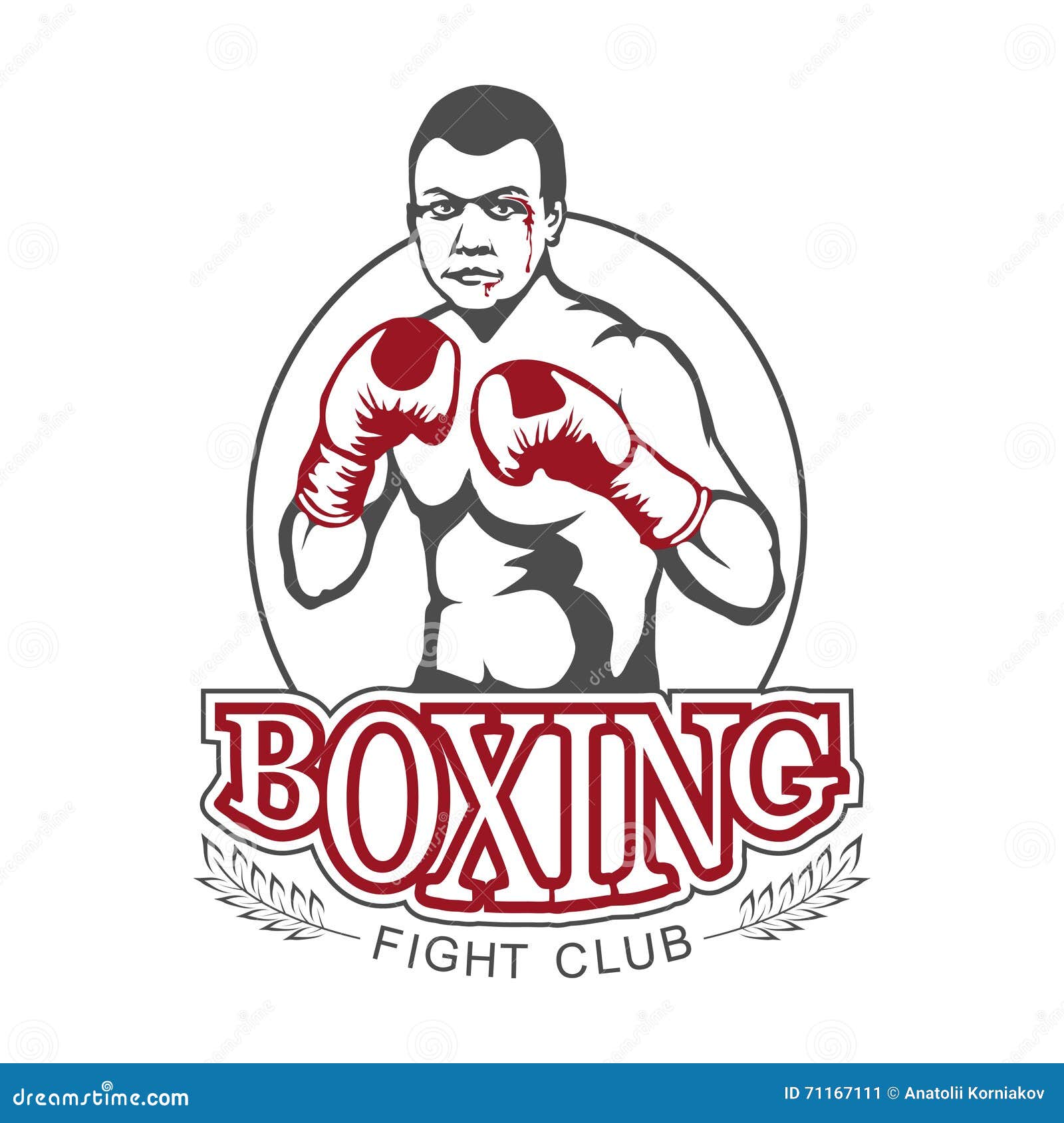 Boxing Logo Golden Two Boxing Gloves In Red And Blue , 54% OFF