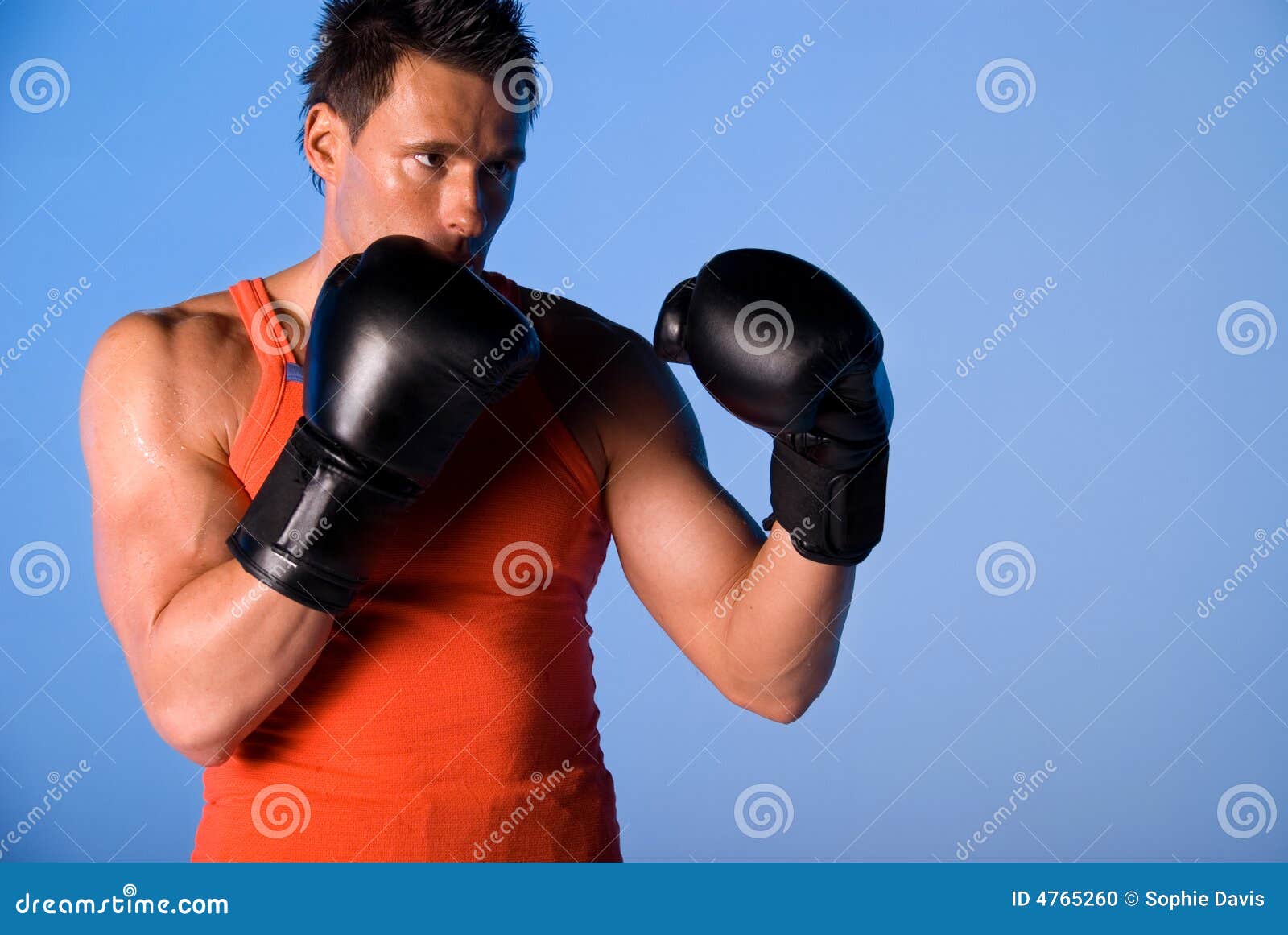 Boxing man. stock photo. Image of athletic, healthy, chest - 4765260