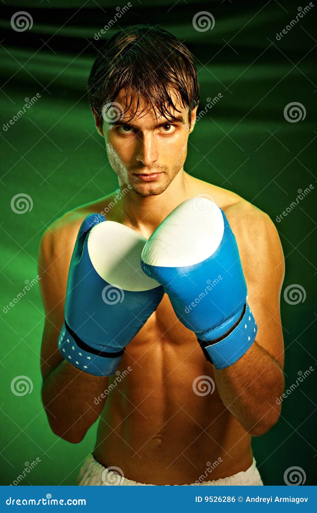 Boxing. Man in Boxing Gloves Stock Photo - Image of power, caucasian ...