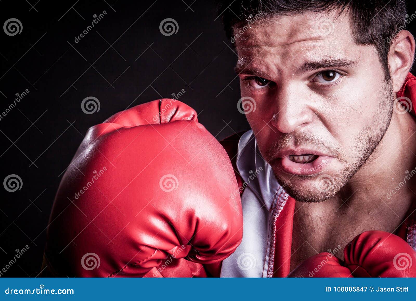 Boxing Man Sweating stock image. Image of person, sport - 100005847
