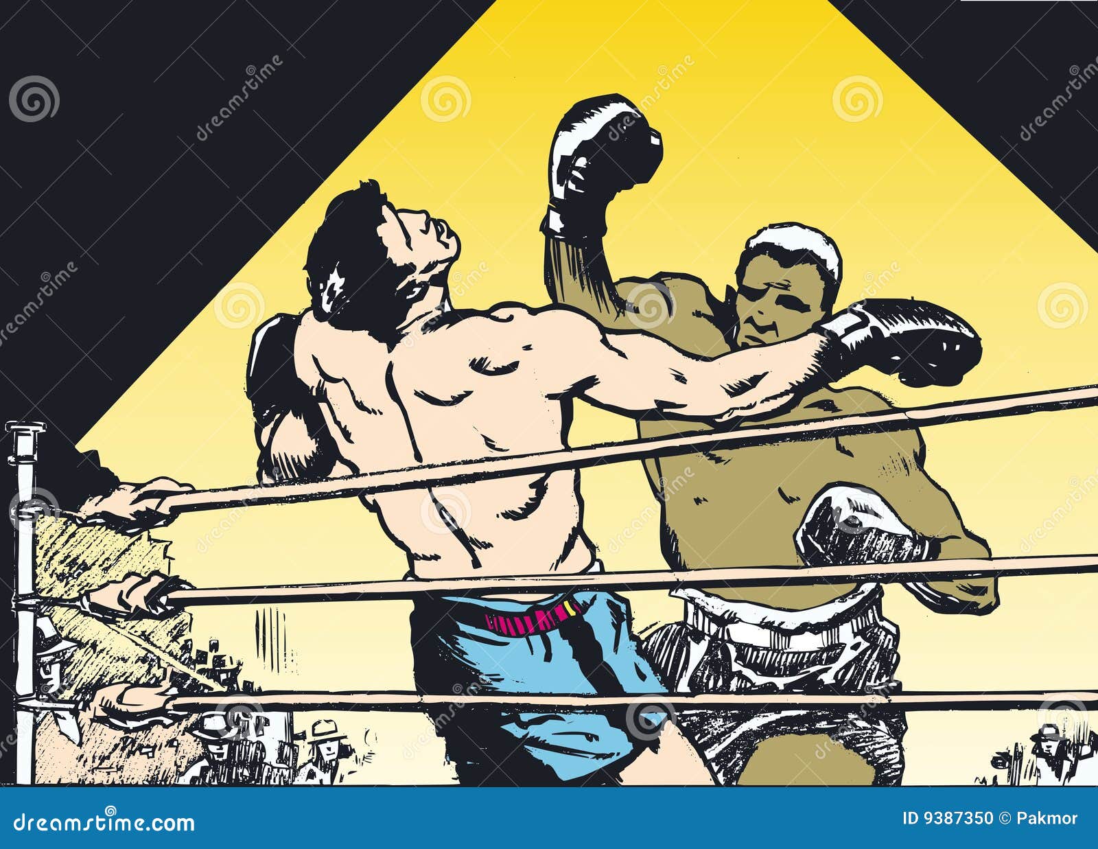 Boxing match stock illustration. Illustration of sports - 9387350