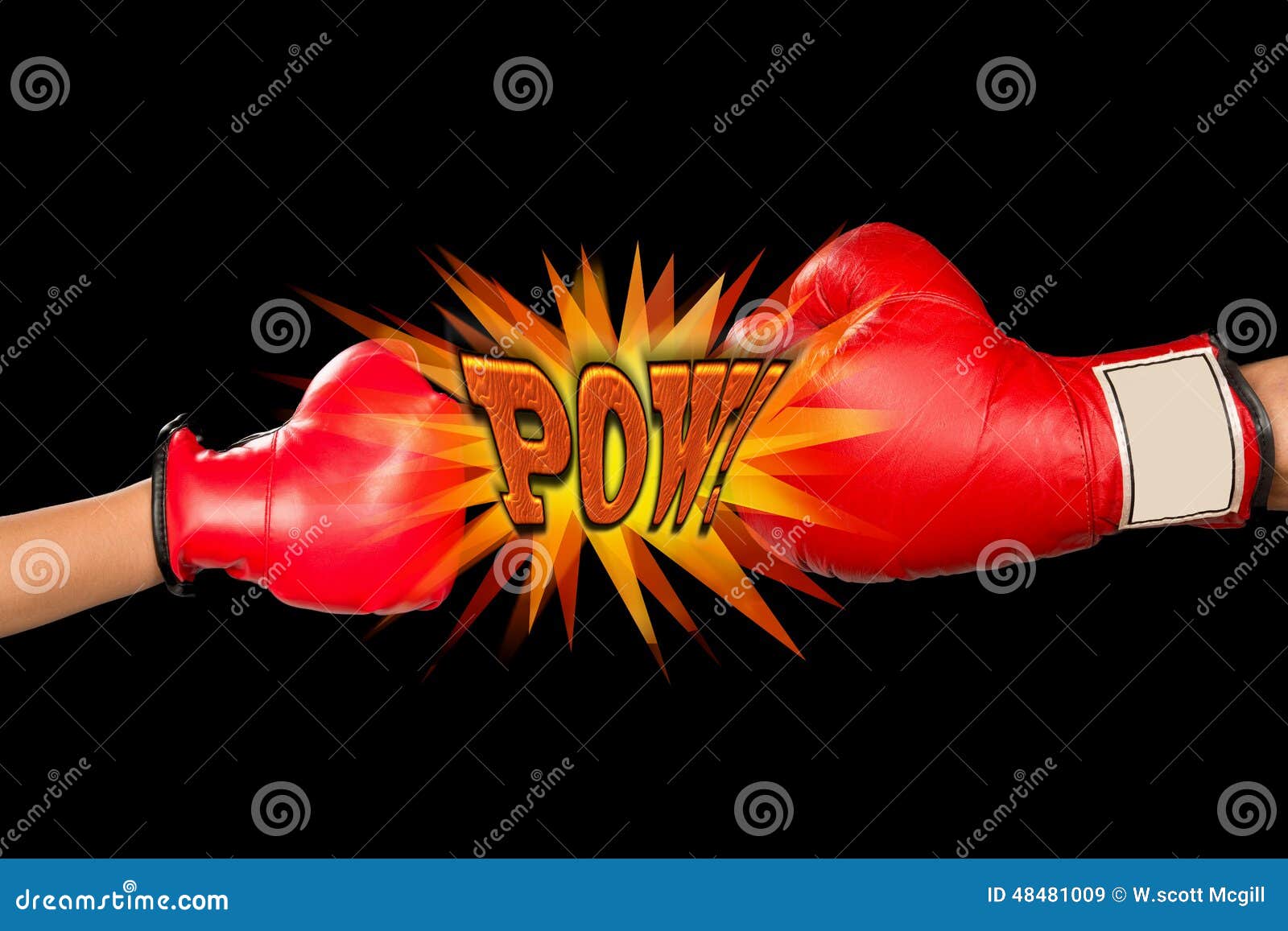 Boxing Match. stock image. Image of punch, protect, fight - 48481009