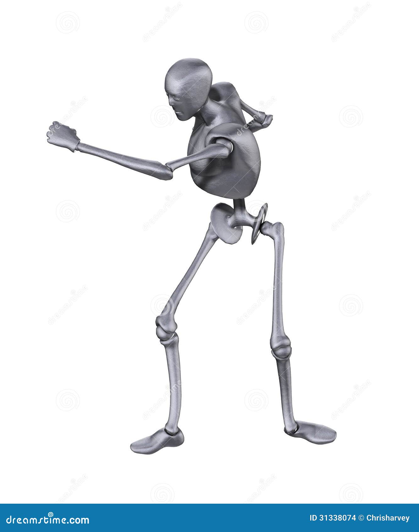 Boxing Metal Man stock illustration. Illustration of action - 31338074