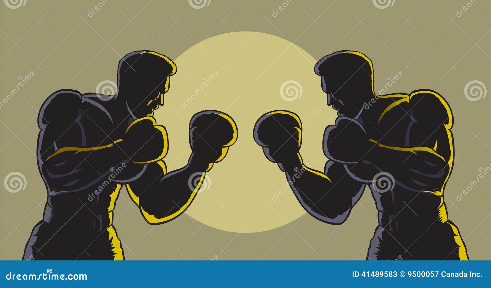 Boxing Outlines stock vector. Illustration of fight, outline - 41489583