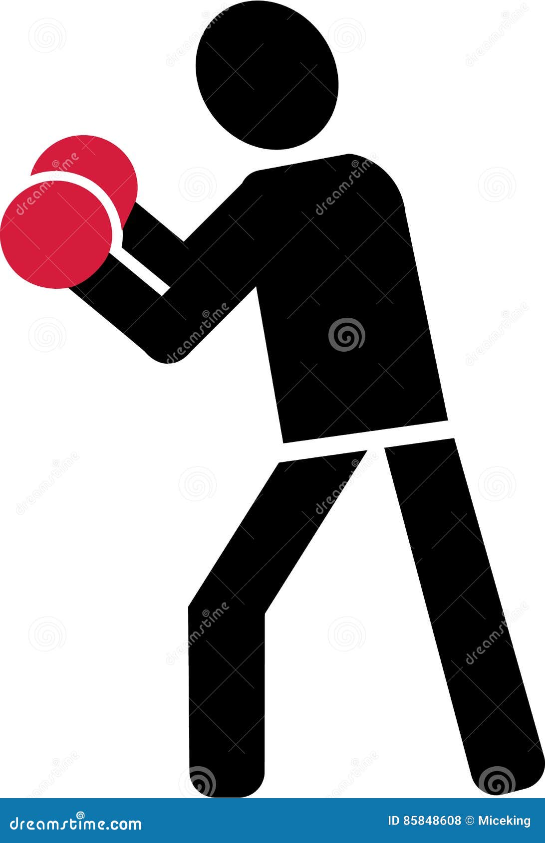 Boxing Pictogram stock vector. Illustration of heavyweight - 85848608