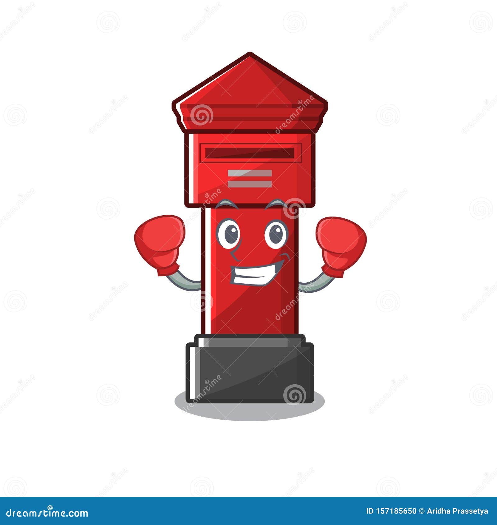 Boxing Pillar Box Isolated with the Cartoon Stock Vector - Illustration ...