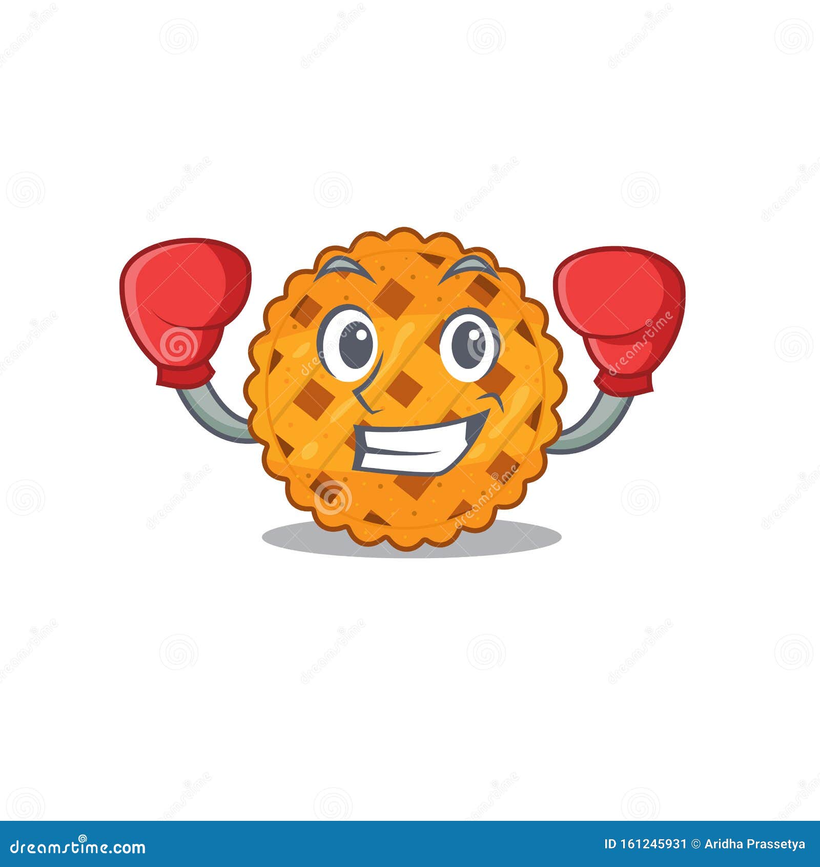 Boxing Pumpkin Pie Served on Cartoon Plate Stock Vector - Illustration ...