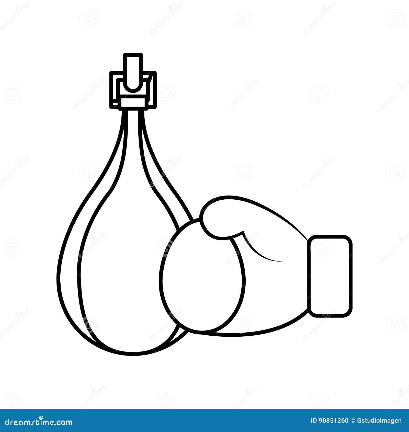 Boxing punch isolated icon stock vector. Illustration of american ...