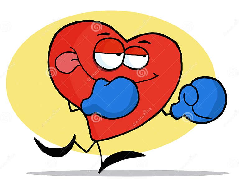 Boxing Red Heart stock vector. Illustration of character - 12984371
