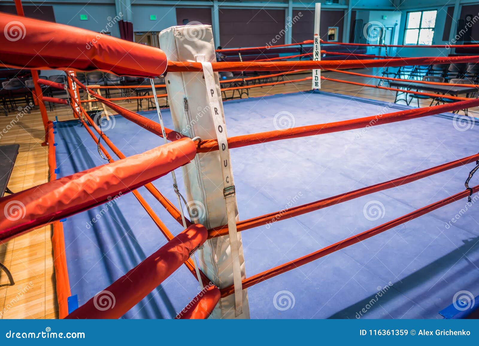 Boxing Ring Arena in Gym before Action Editorial Stock Image - Image of ...