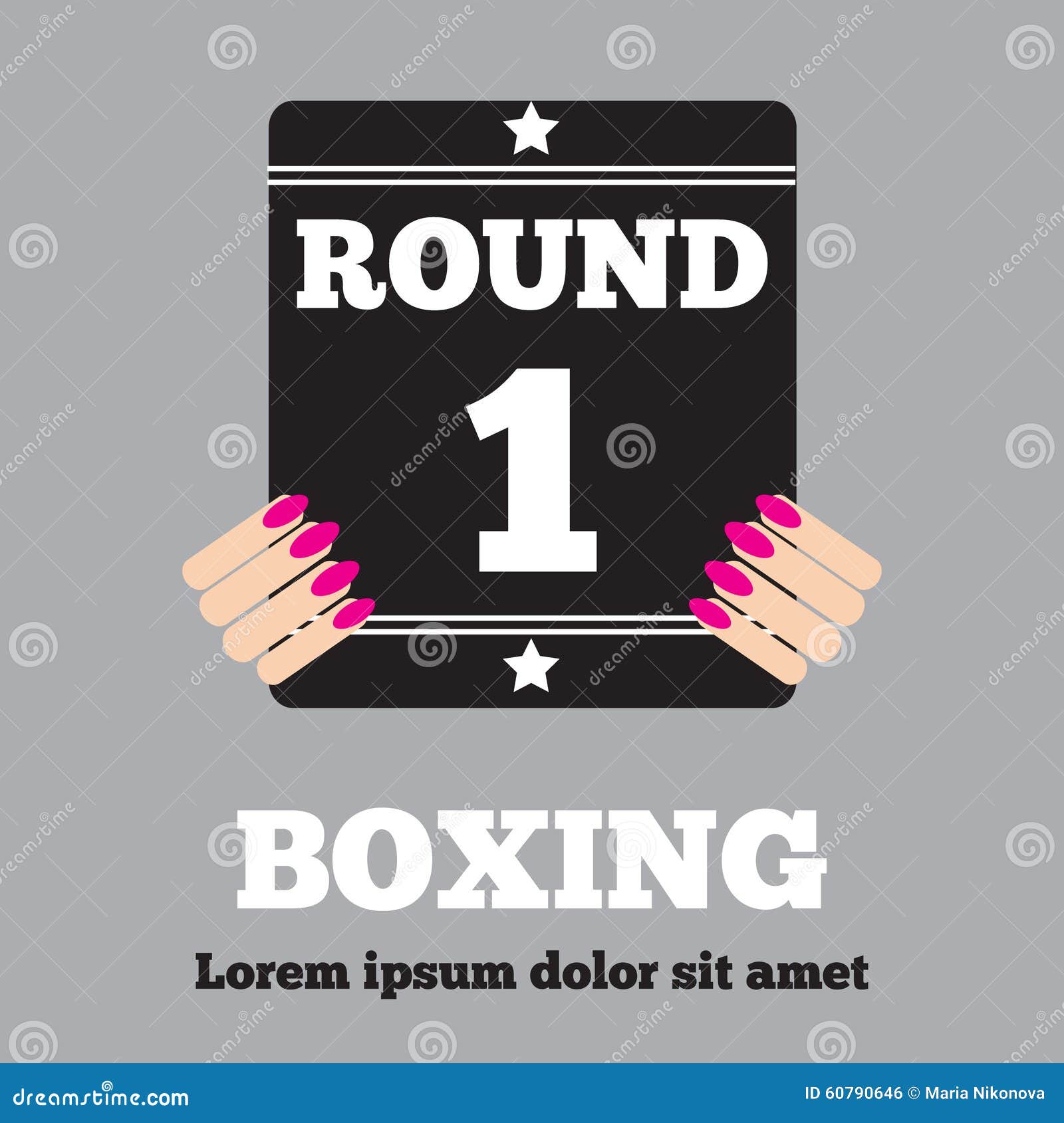 Boxing Ring Board. stock vector. Illustration of graphic - 60790646