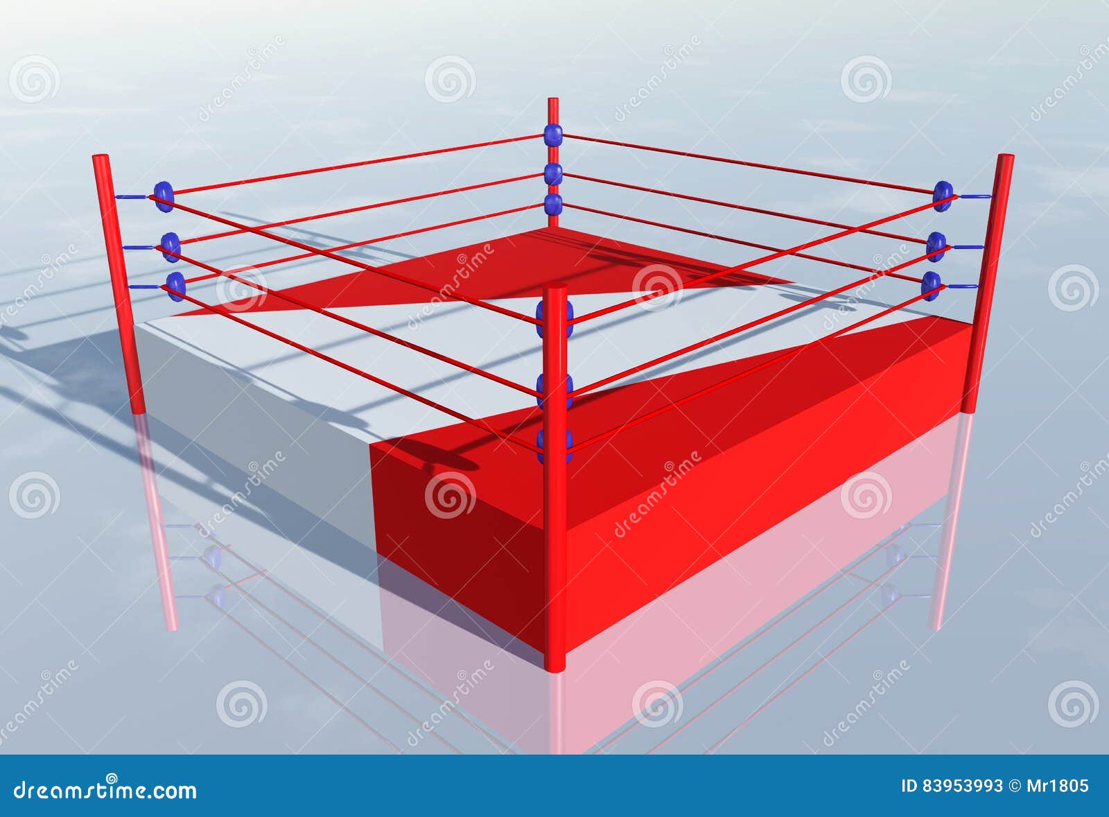 Boxing ring stock illustration. Illustration of reflection - 83953993