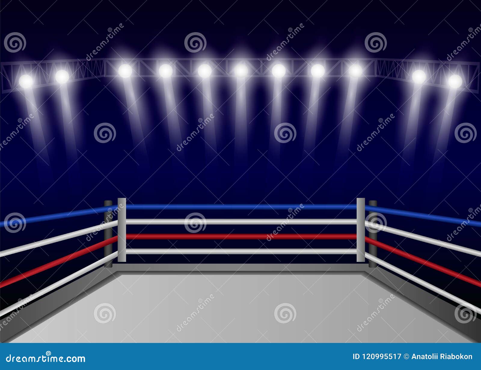 Boxing Ring Concept Background, Realistic Style Stock Vector ...