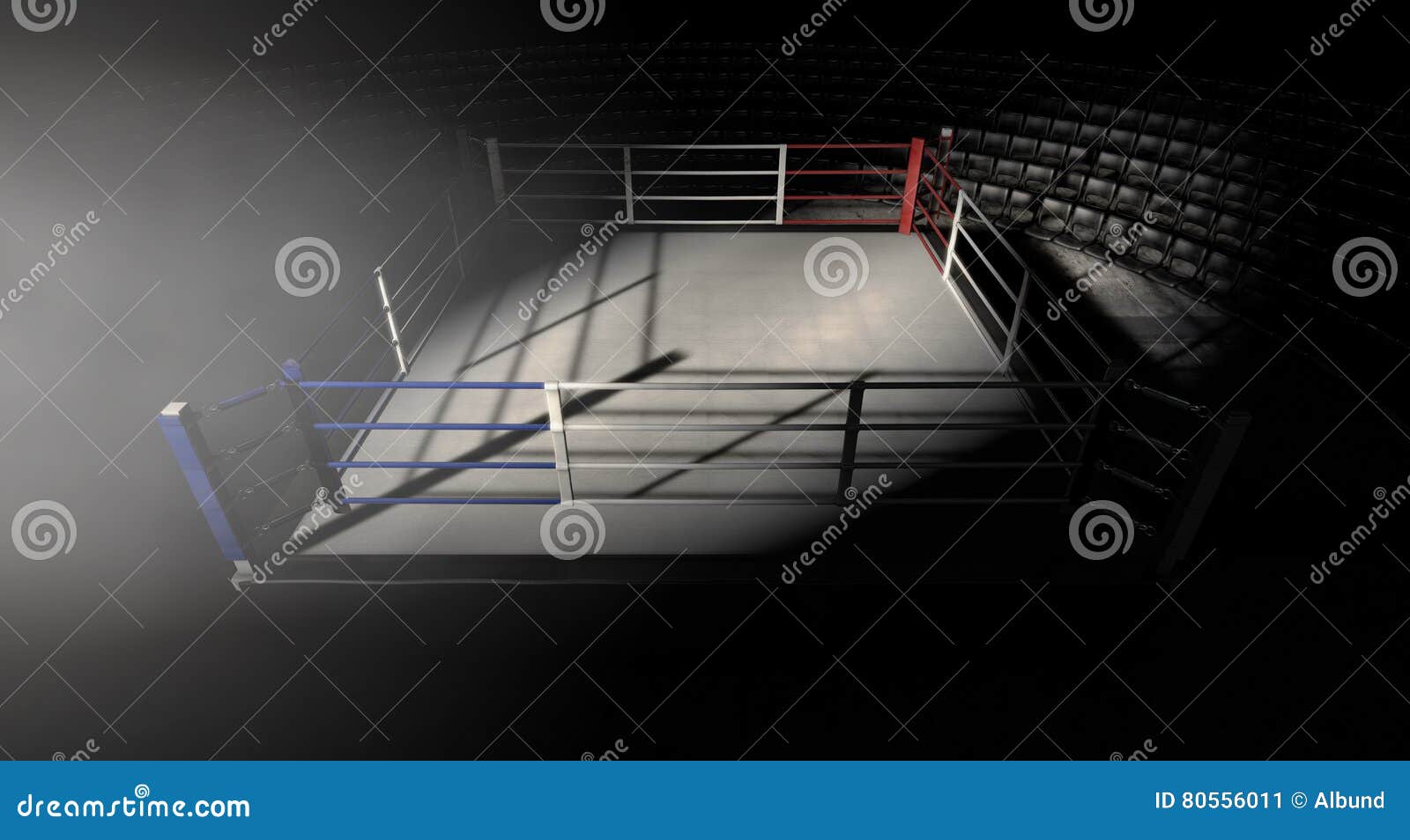 Boxing Ring Corner Lit stock illustration. Illustration of fight - 80556011