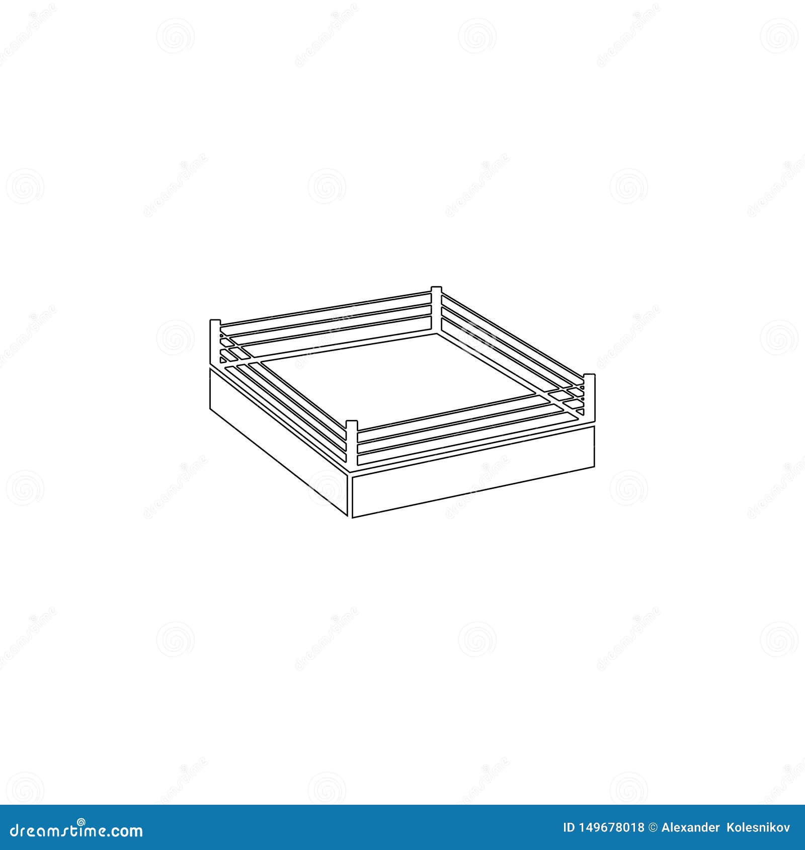 Boxing Ring. Flat Vector Icon Stock Vector - Illustration of field ...