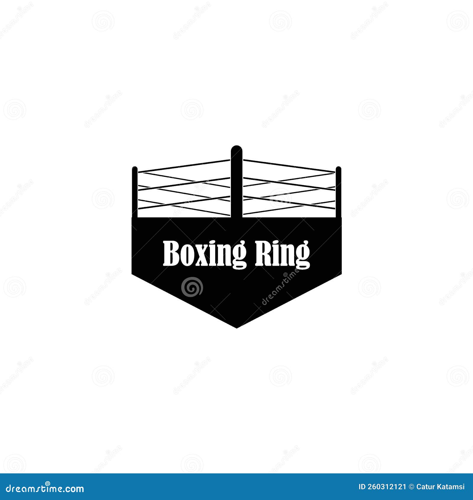 Boxing Ring Icon Logo Vector Stock Illustration - Illustration of ...