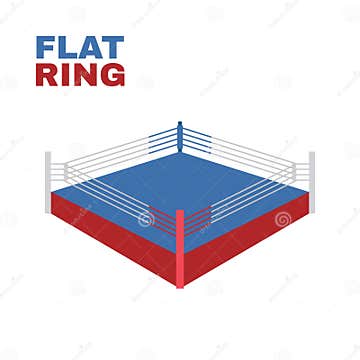 Boxing Ring Isolated on White. Vector Stock Vector - Illustration of ...