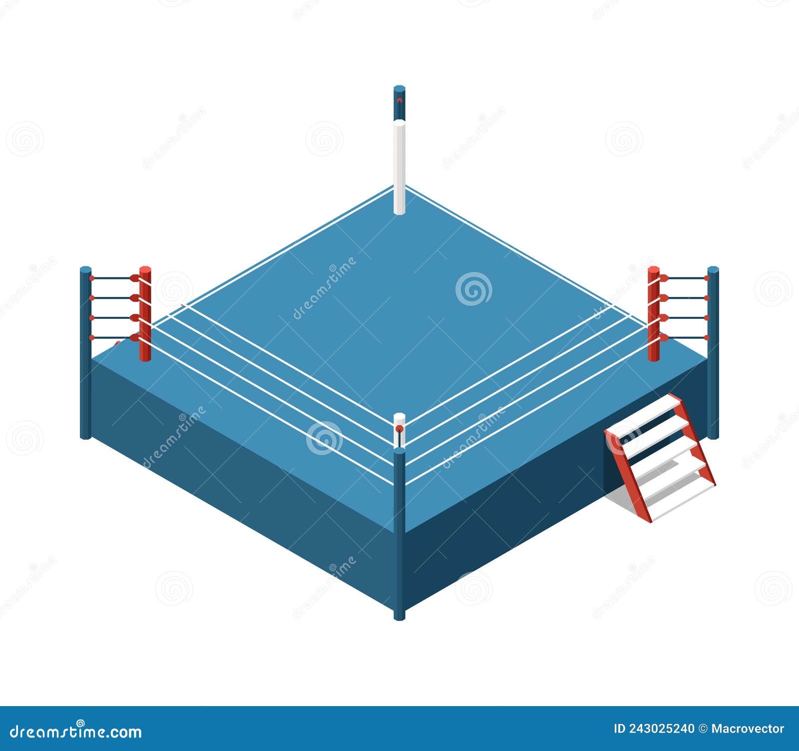 Boxing Ring Isometric Composition Stock Vector - Illustration of ...