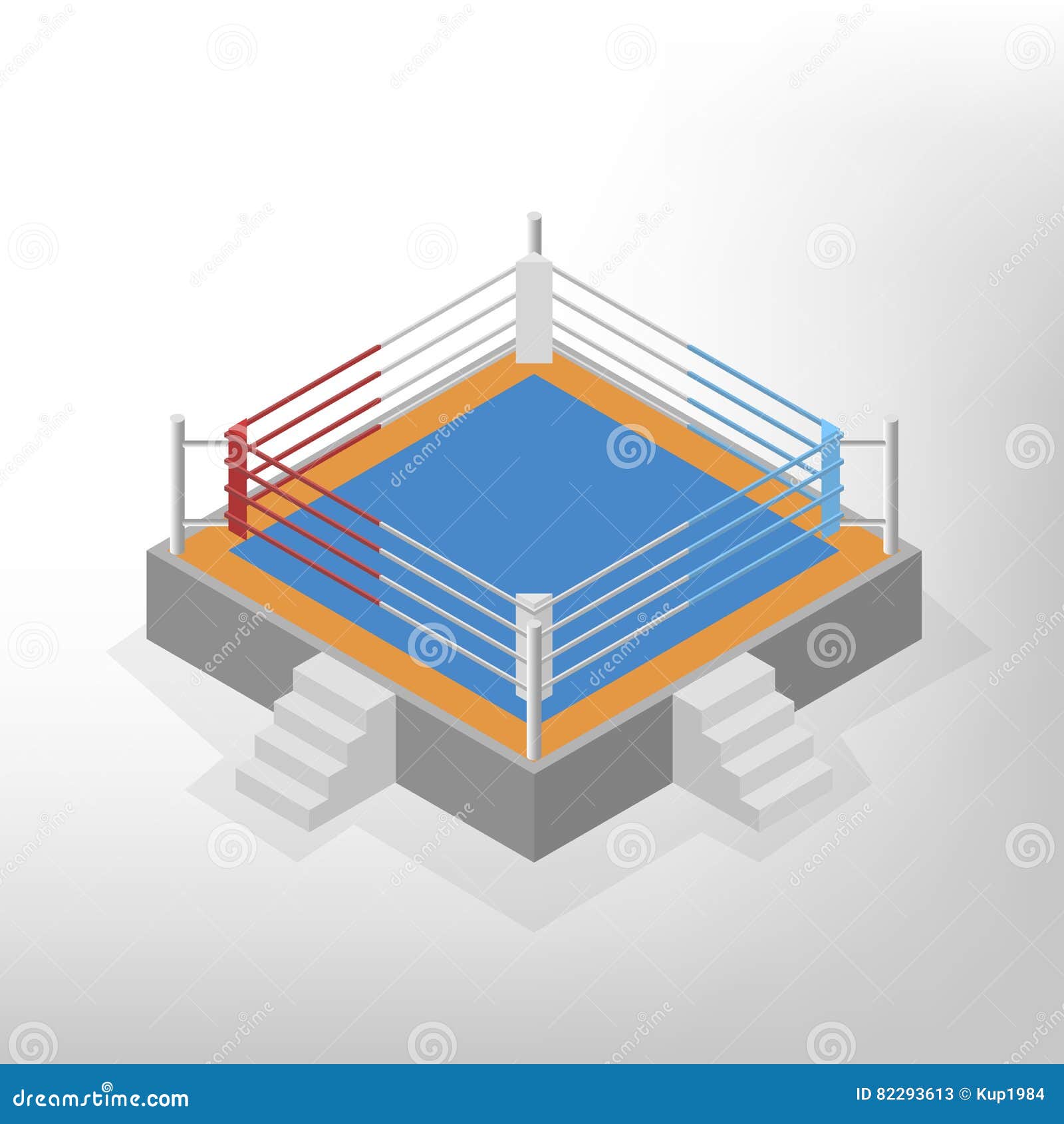 Boxing Ring is an Isometric, Vector Illustration. Stock Vector ...