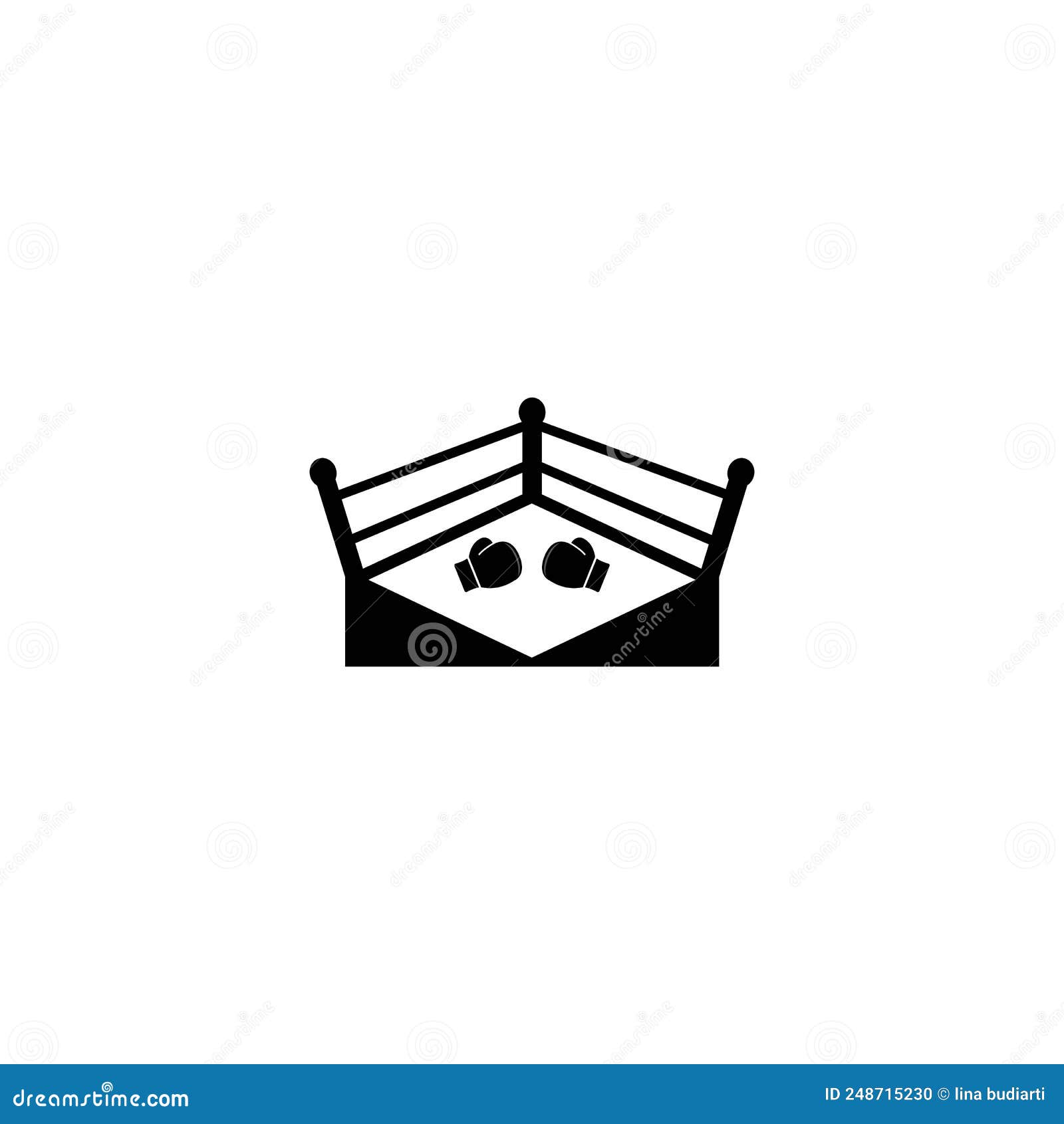 Boxing ring logo stock vector. Illustration of training - 248715230
