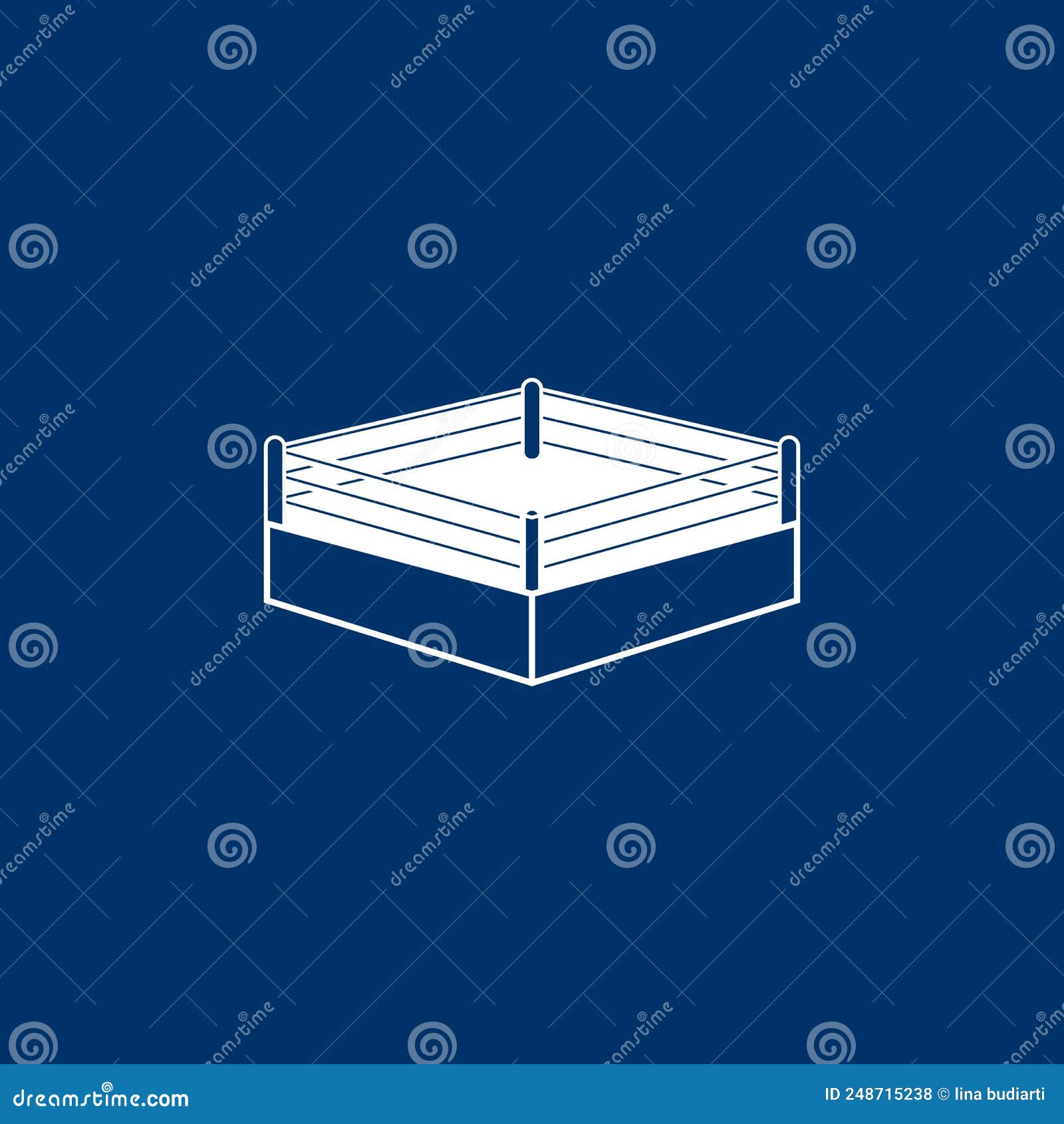 Boxing ring logo stock vector. Illustration of match - 248715238