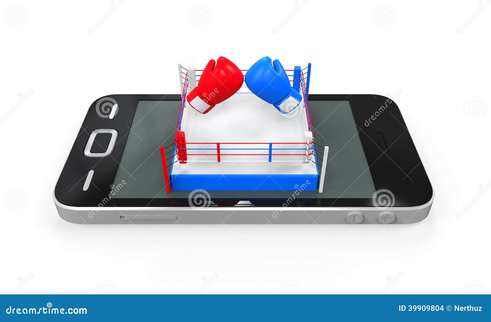 Boxing Ring in Mobile Phone Stock Photo - Image of fight, fence: 39909804