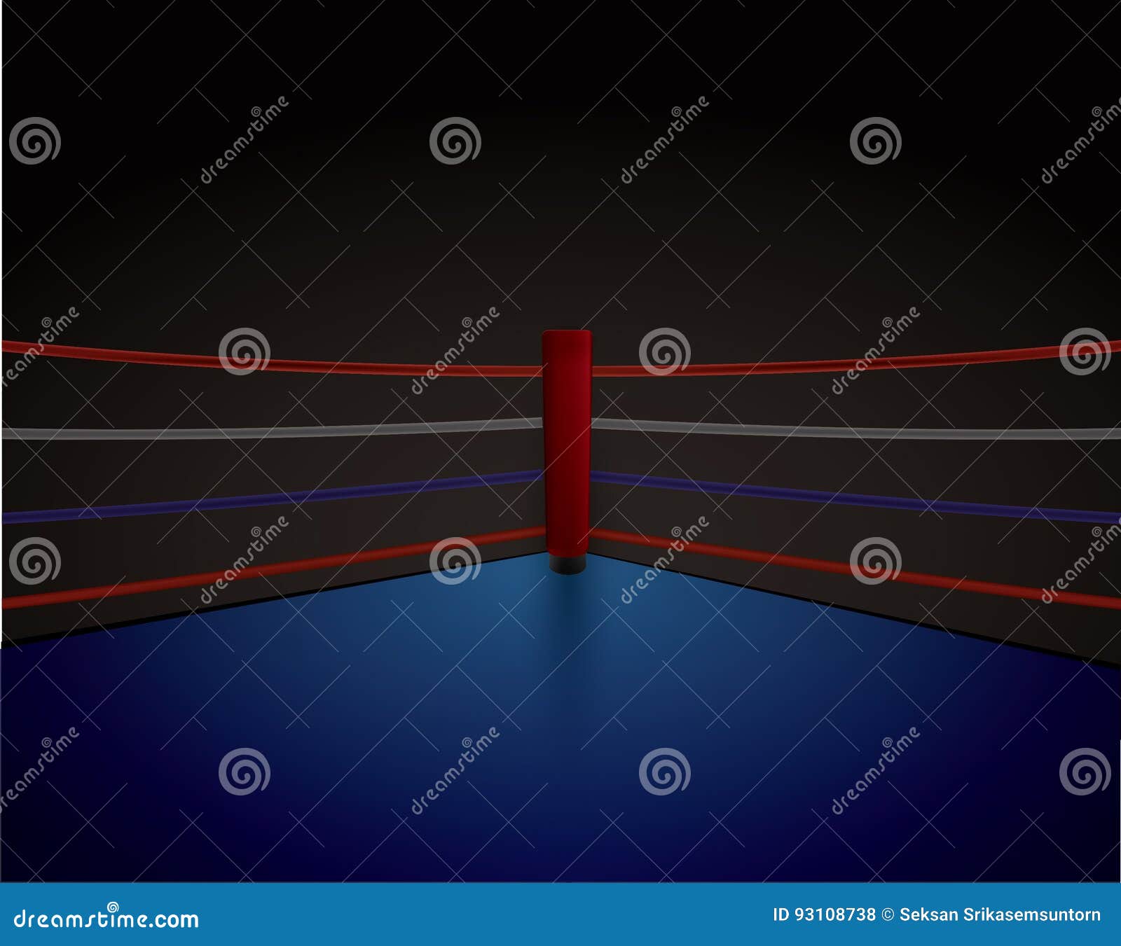 Boxing Ring Red Corner, stock vector. Illustration of conflict - 93108738