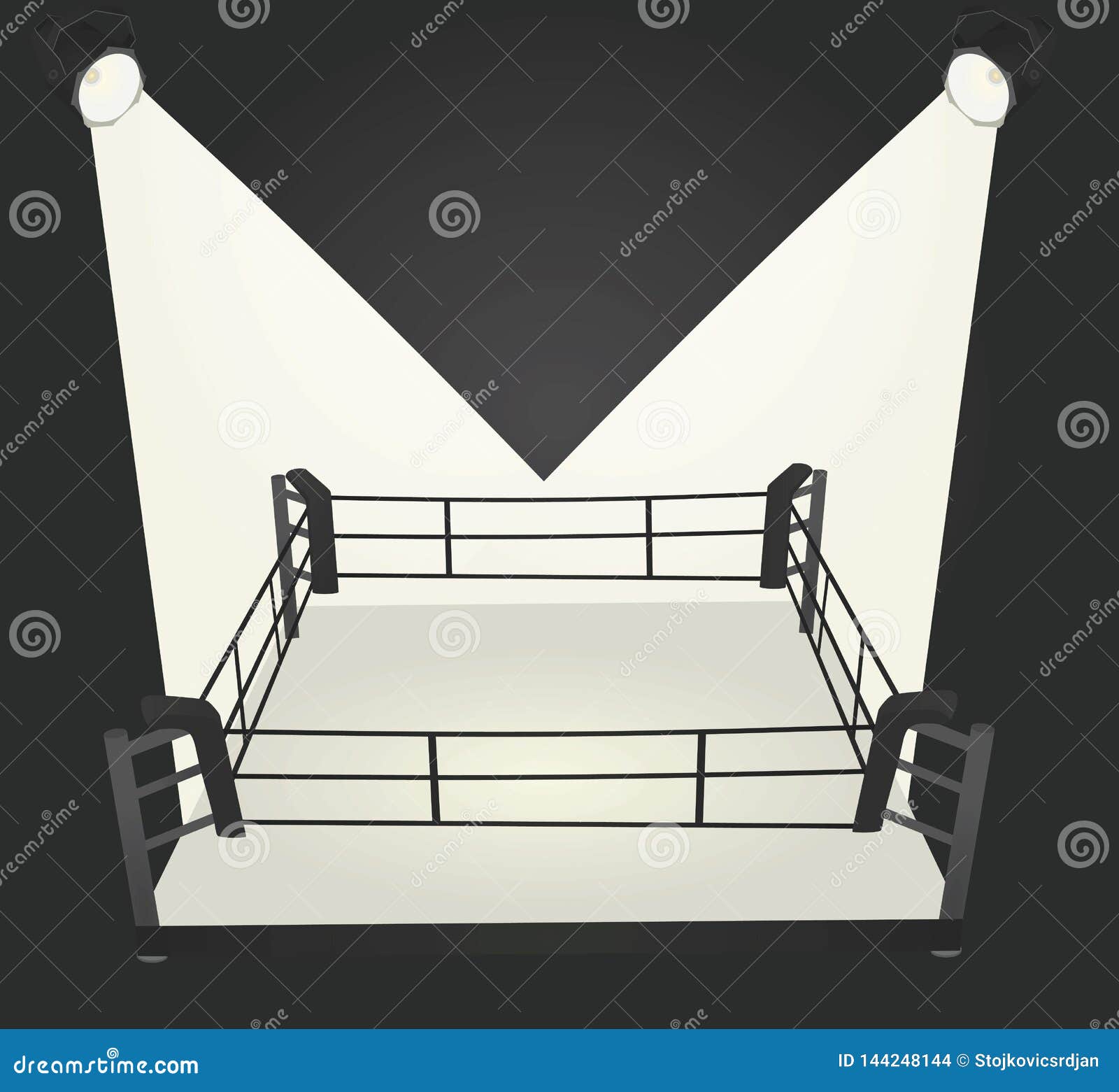 Boxing ring ropes stock vector. Illustration of presentation - 144248144