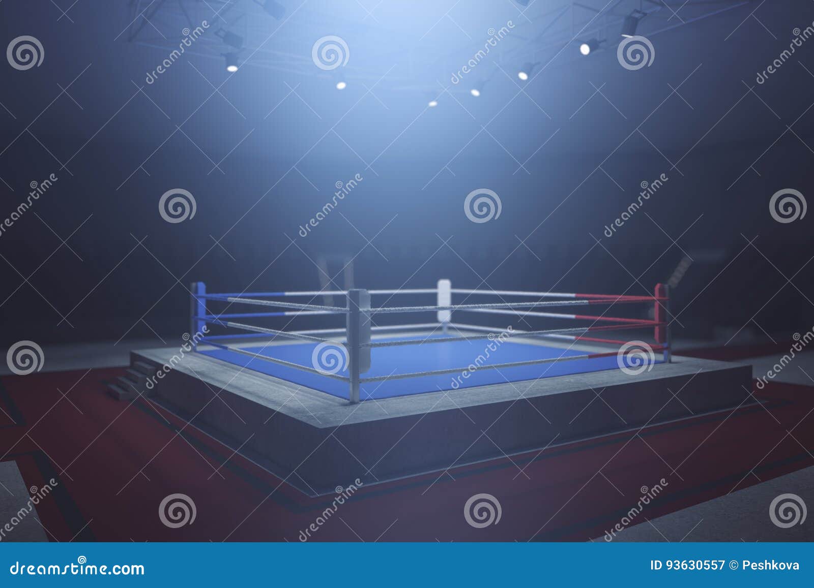 Boxing ring stock illustration. Illustration of boxing - 93630557