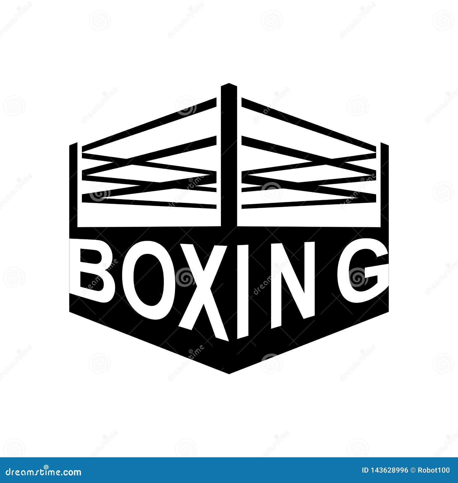 Boxing Ring Sign Symbol. Boxing Icon Stock Vector - Illustration of ...