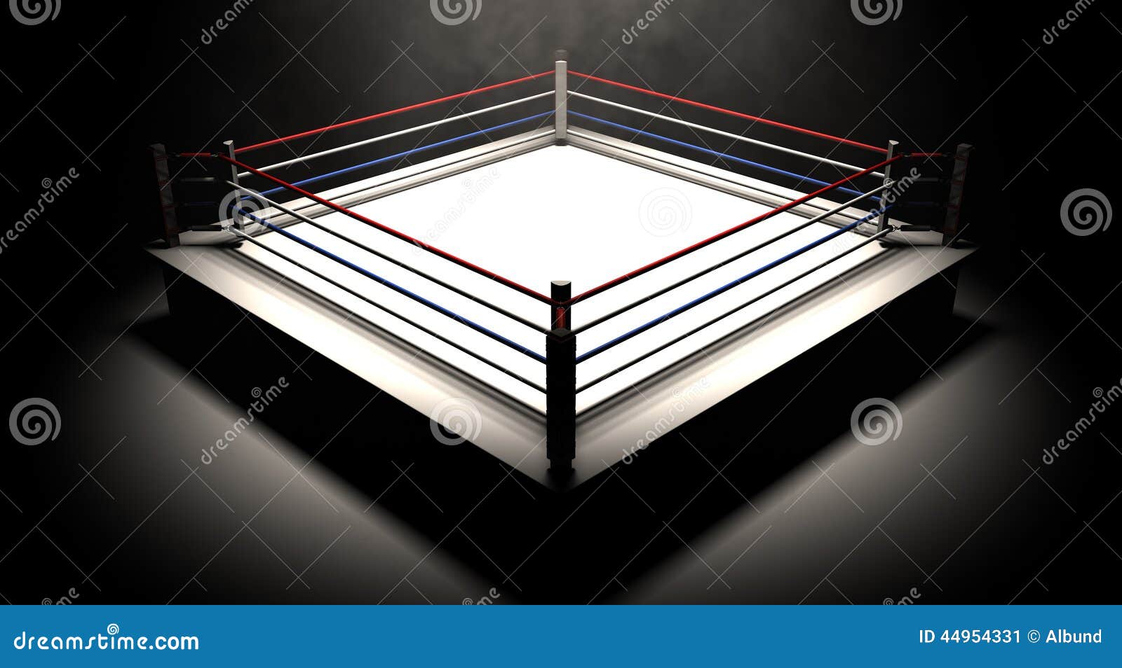 Boxing Ring Spotlit Dark stock image. Image of view, shot - 44954331
