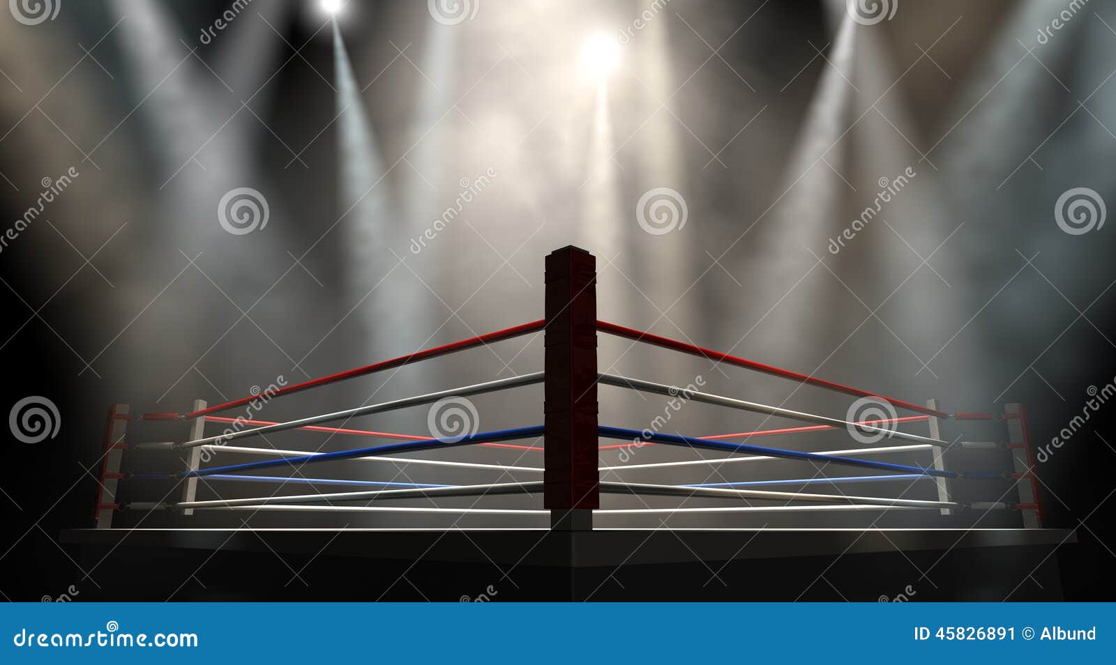 Boxing Ring Spotlit Dark stock image. Image of stage - 45826891