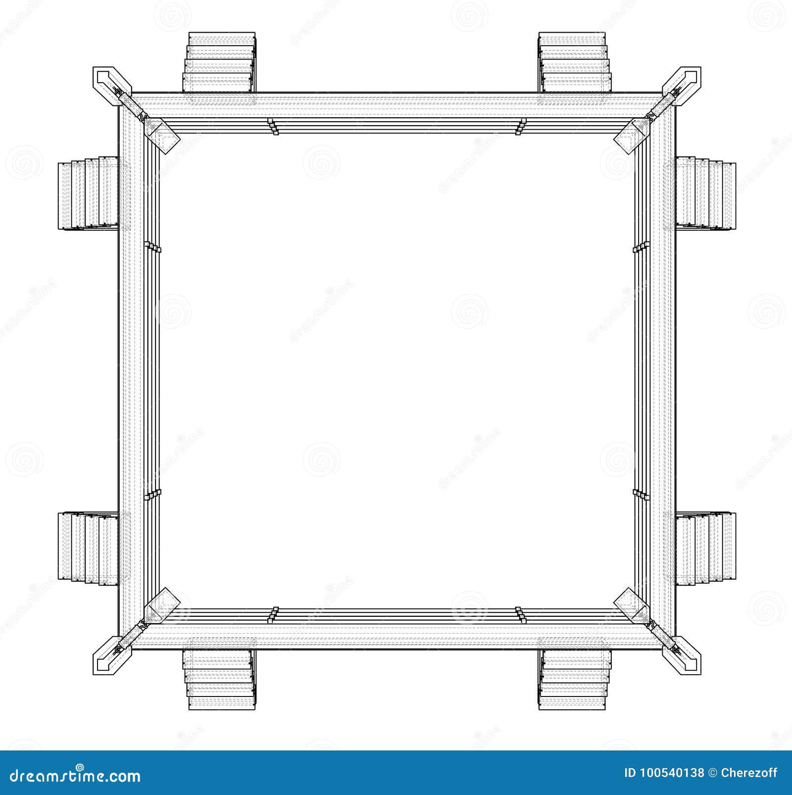 Boxing ring. Vector stock vector. Illustration of match - 100540138