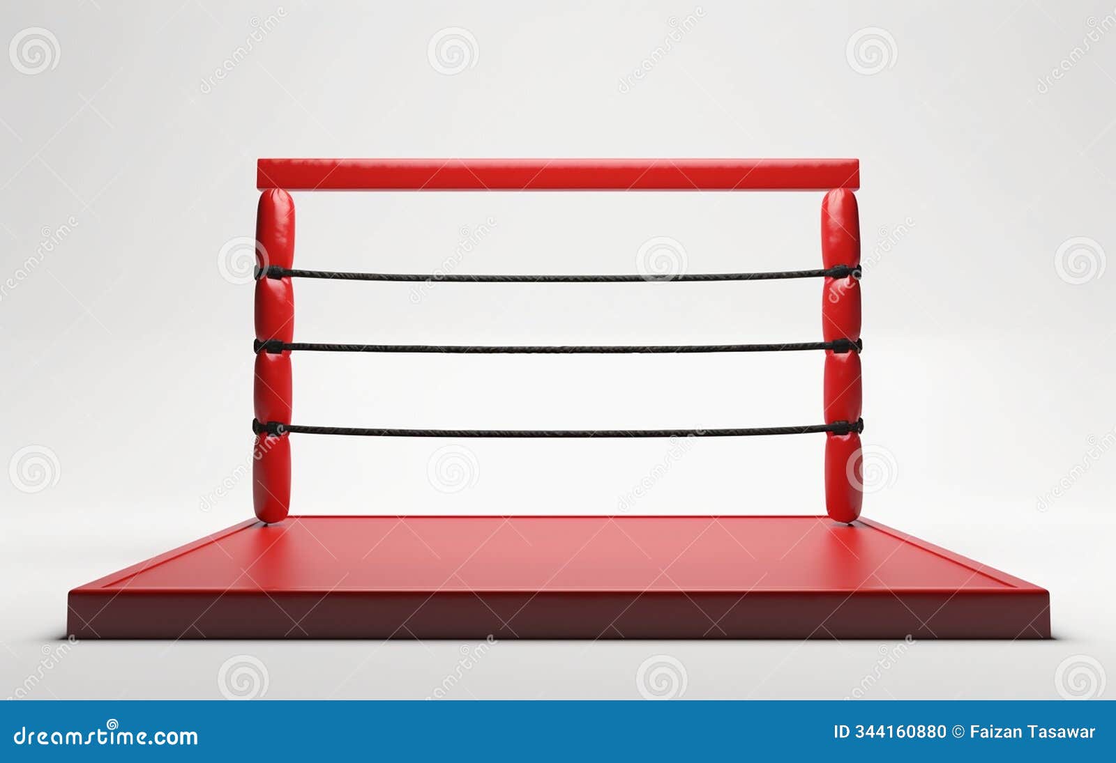 Boxing Ring on White Background Stock Photo - Image of core, white ...