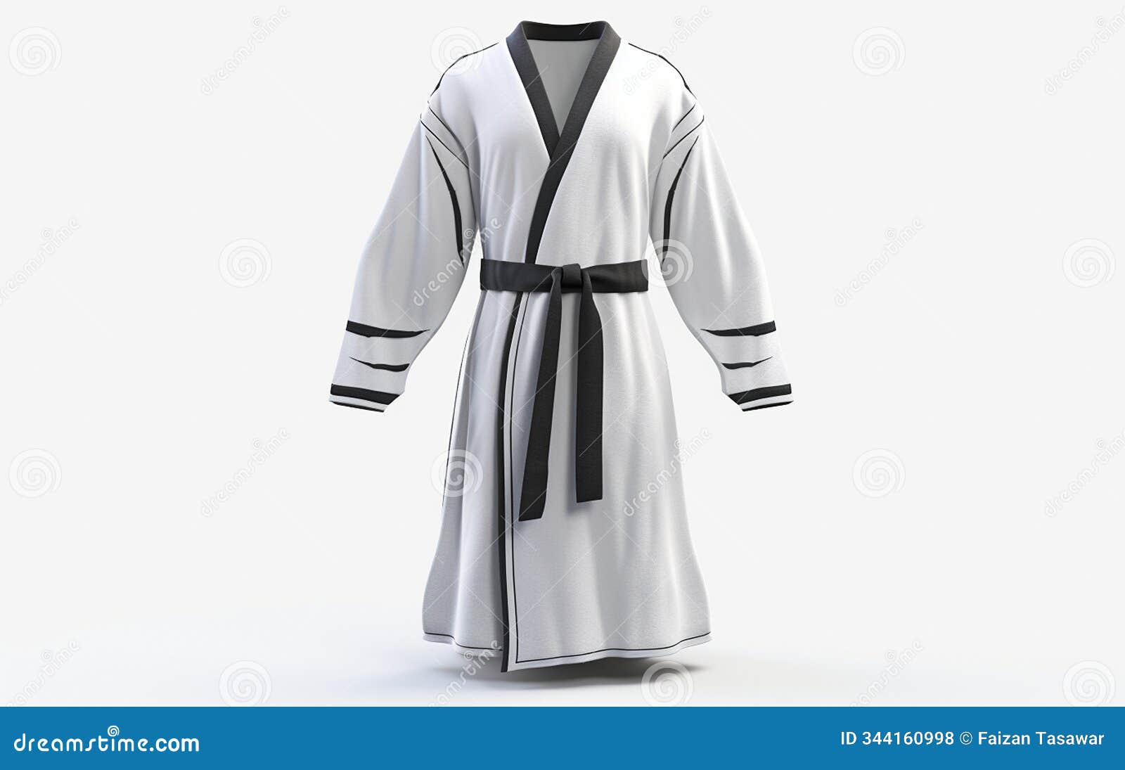 Boxing Robe on White Canvas Stock Photo - Image of routine, fabric ...