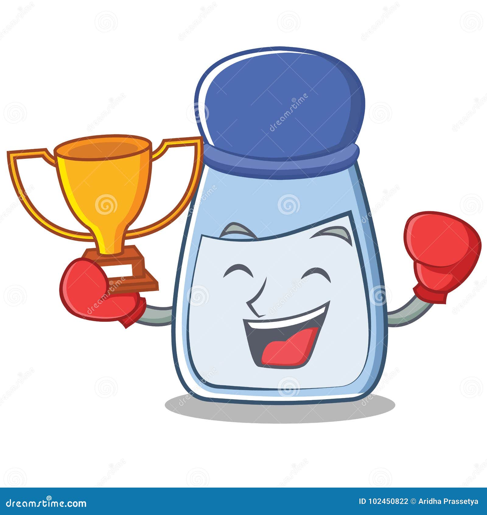 Boxing Salt Character Cartoon Style Stock Vector - Illustration of face ...