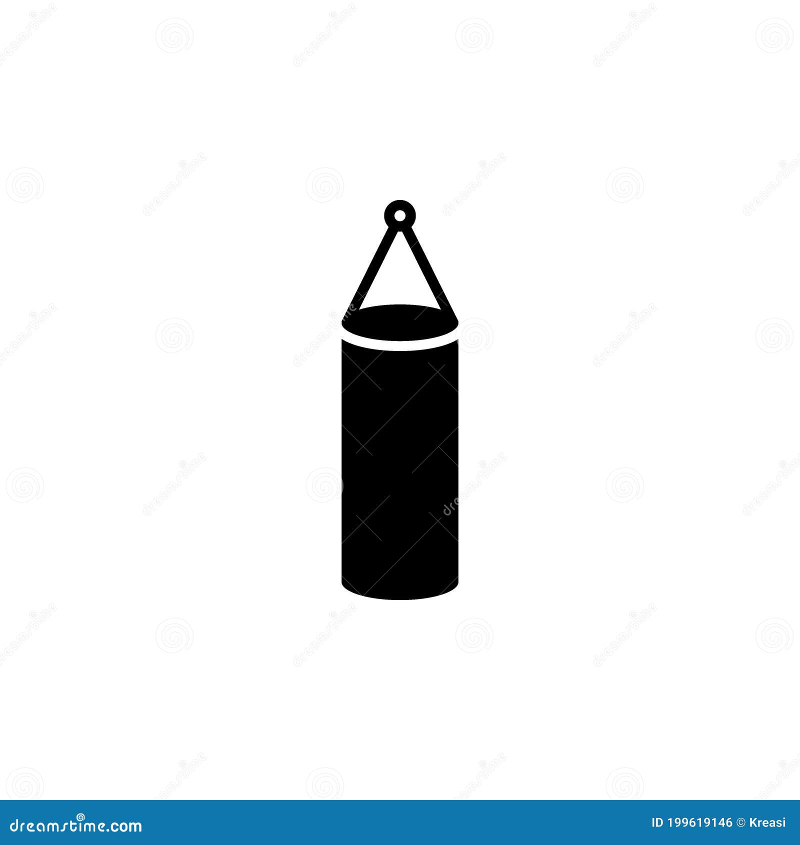 Boxing Sandbag Icon Vector Illustration Stock Vector - Illustration of ...