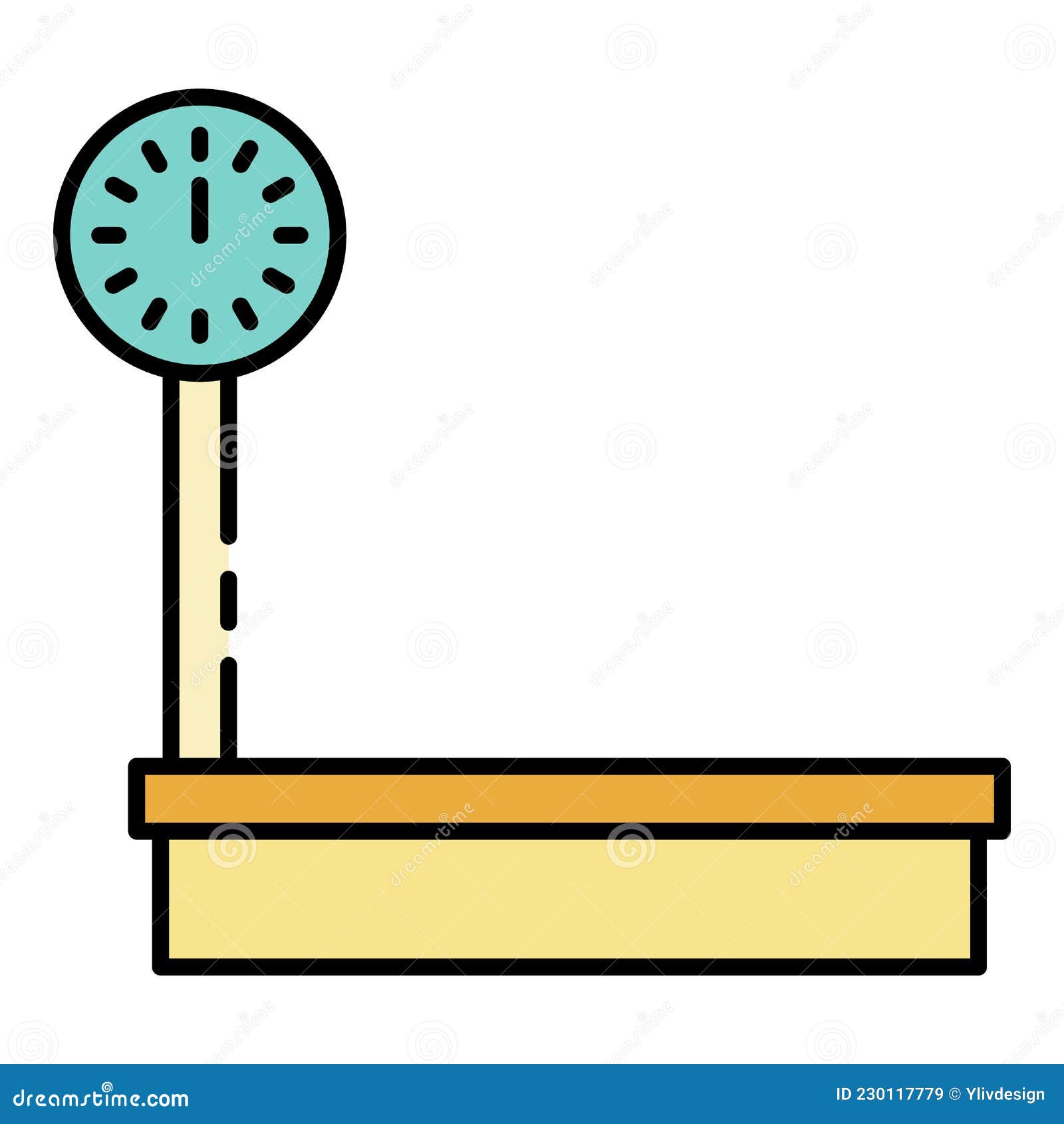 Boxing Scales Icon Color Outline Vector Stock Vector - Illustration of ...