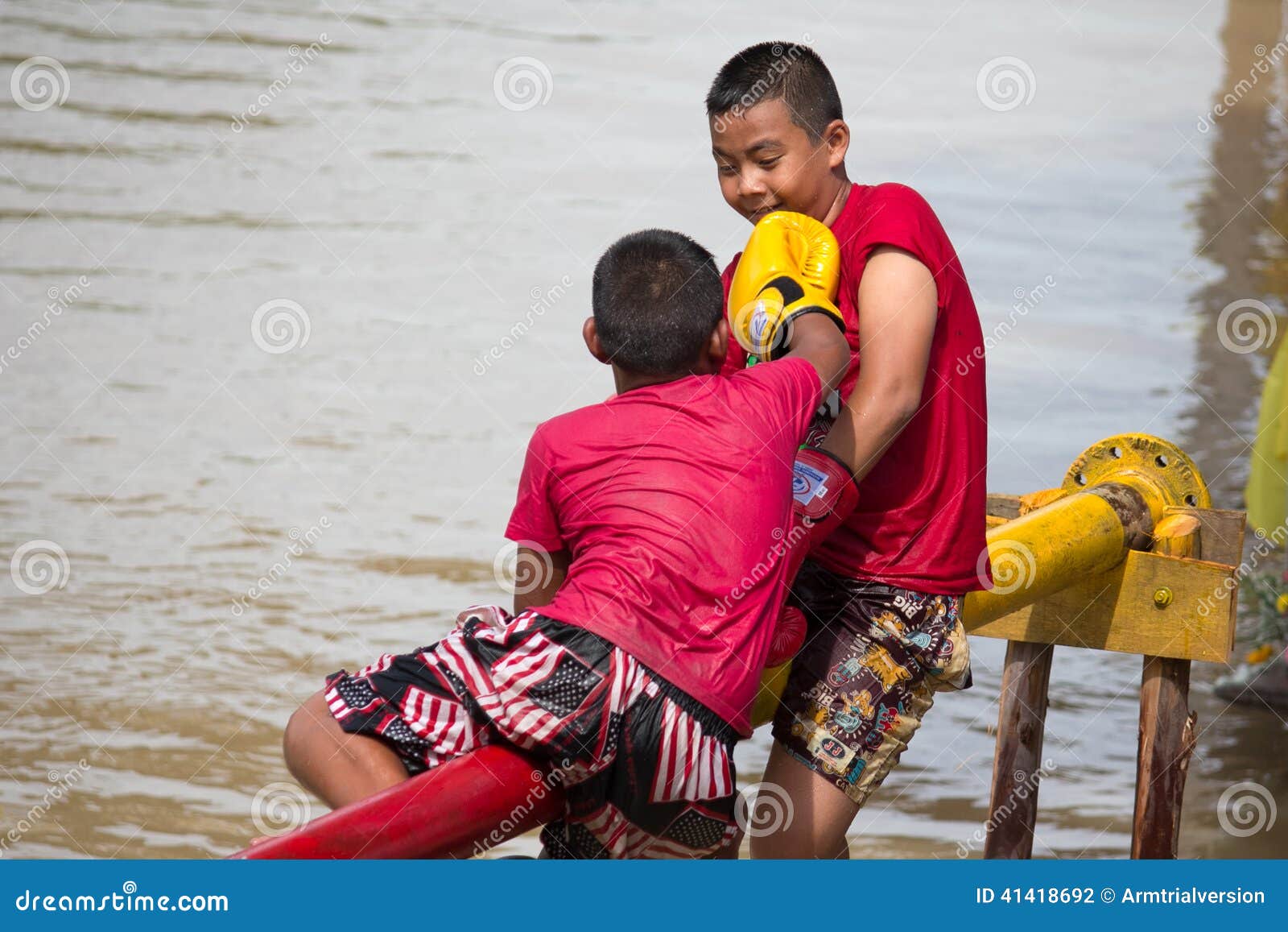 Boxing on the Sea with Thai Style Editorial Photography - Image of ...