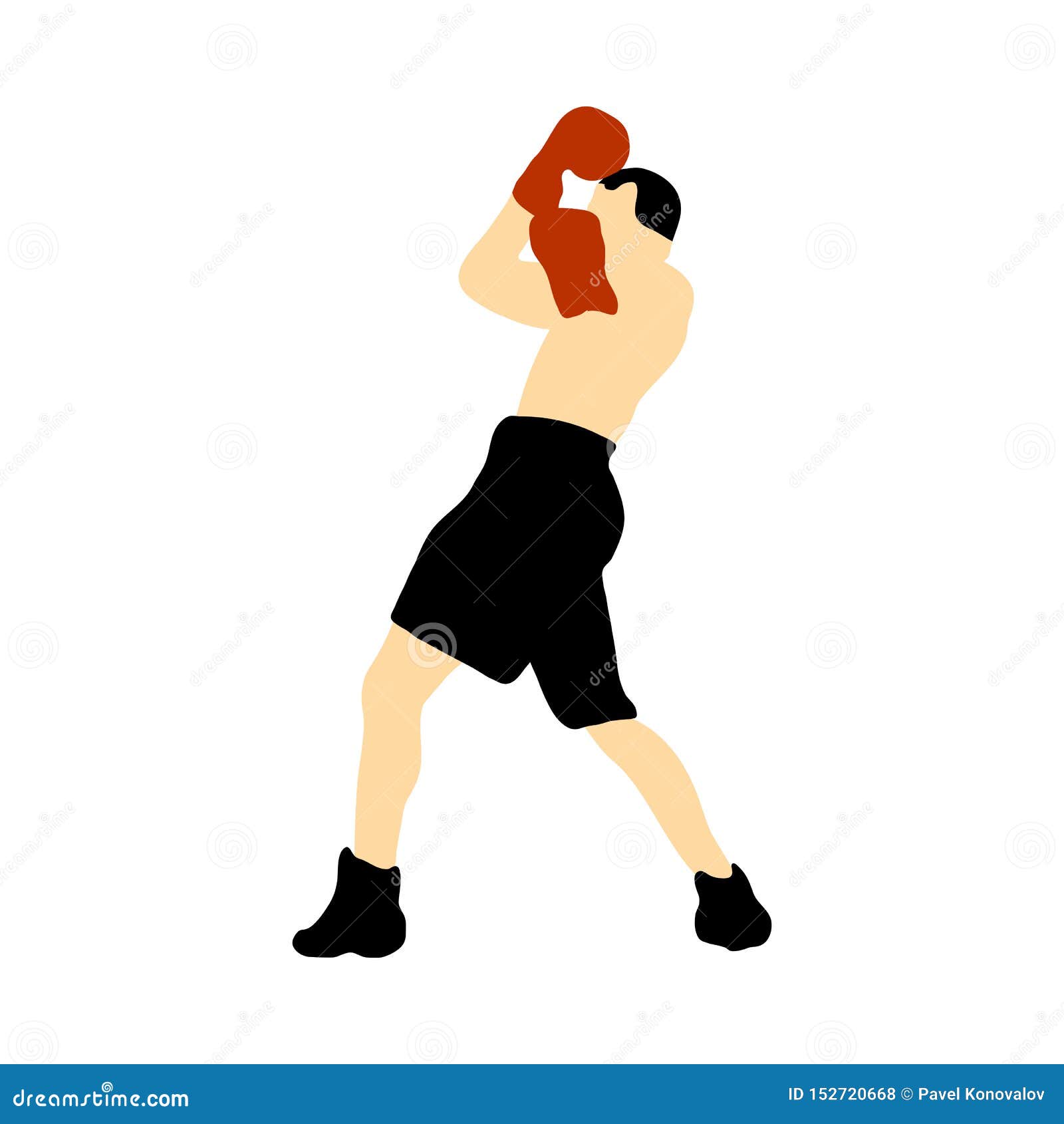 Boxing silhouette stock vector. Illustration of action - 152720668