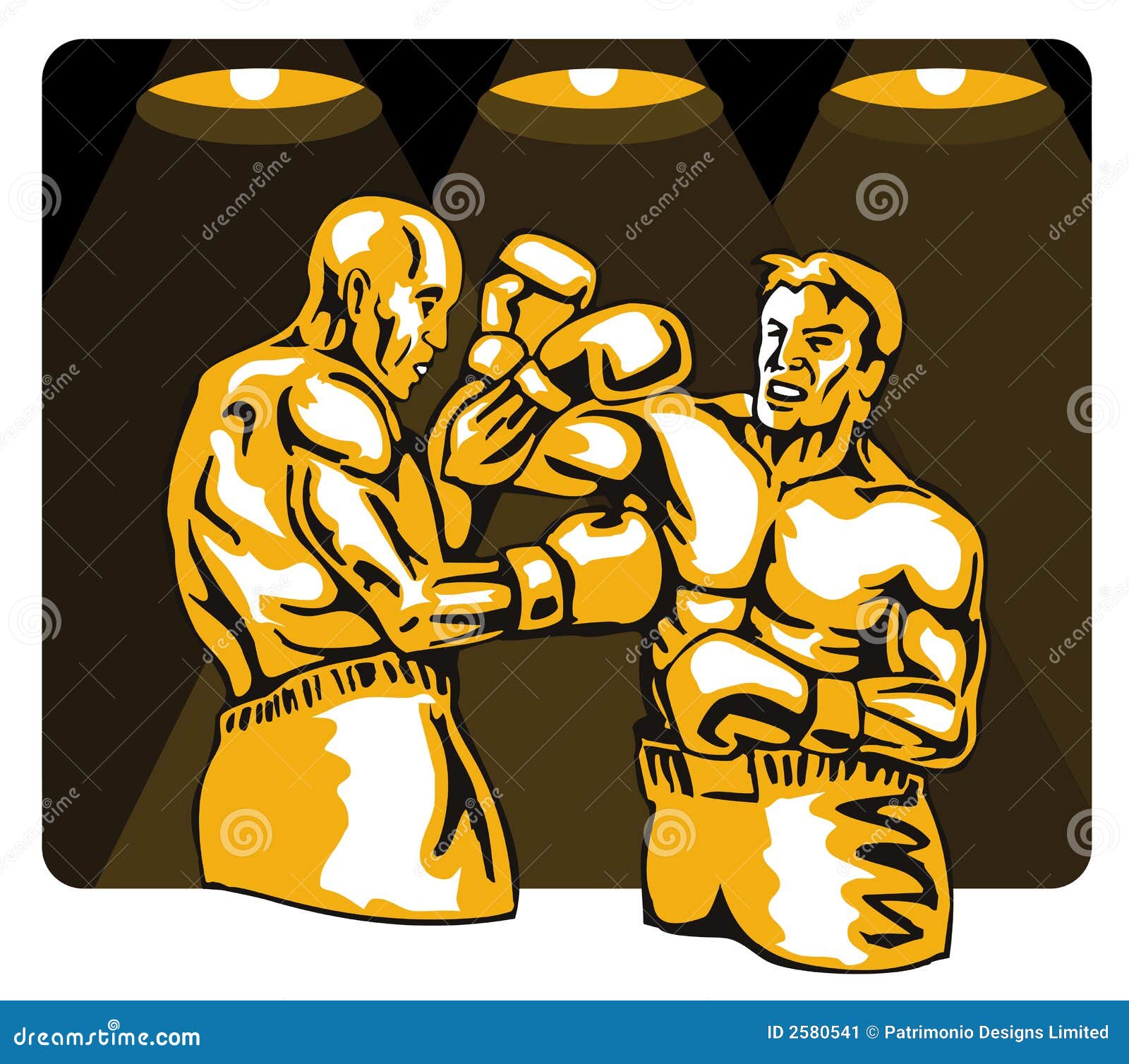 Boxing slugging it out stock illustration. Illustration of knockout ...