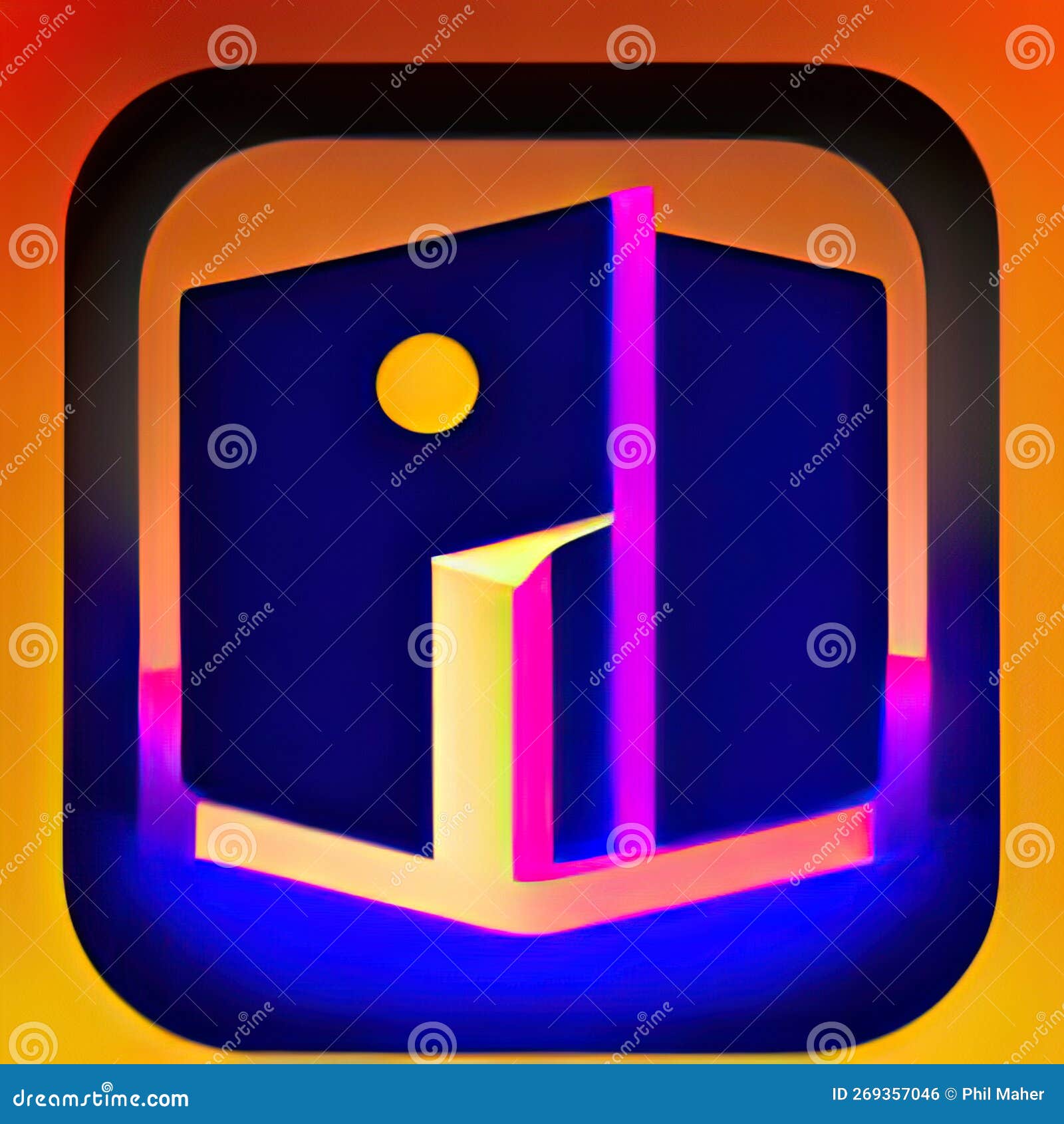 Boxing Software App Style Icon. Generative AI. Stock Illustration ...