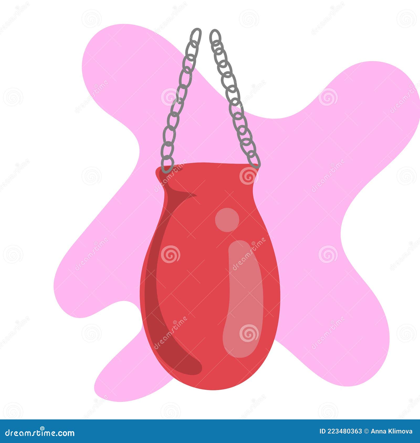 Boxing Speed Bag,boxing Punching Bag Vector Flat Design. Stock Vector ...