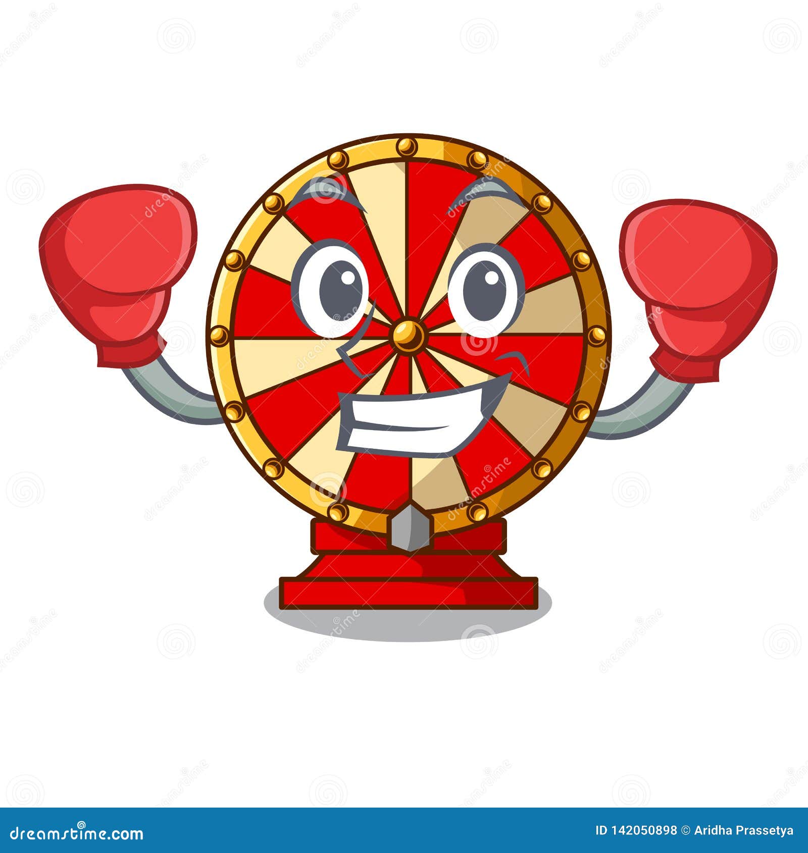 Boxing Spinning Wheel Game the Mascot Shape Stock Vector - Illustration ...