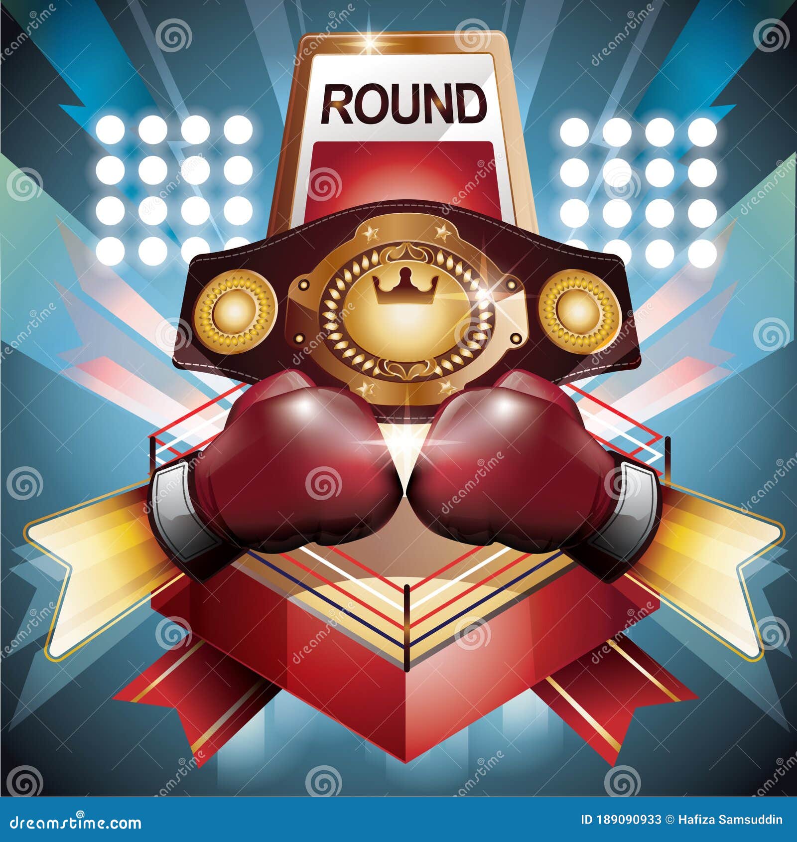 Boxing Stadium. Vector Illustration Decorative Design Stock Vector ...